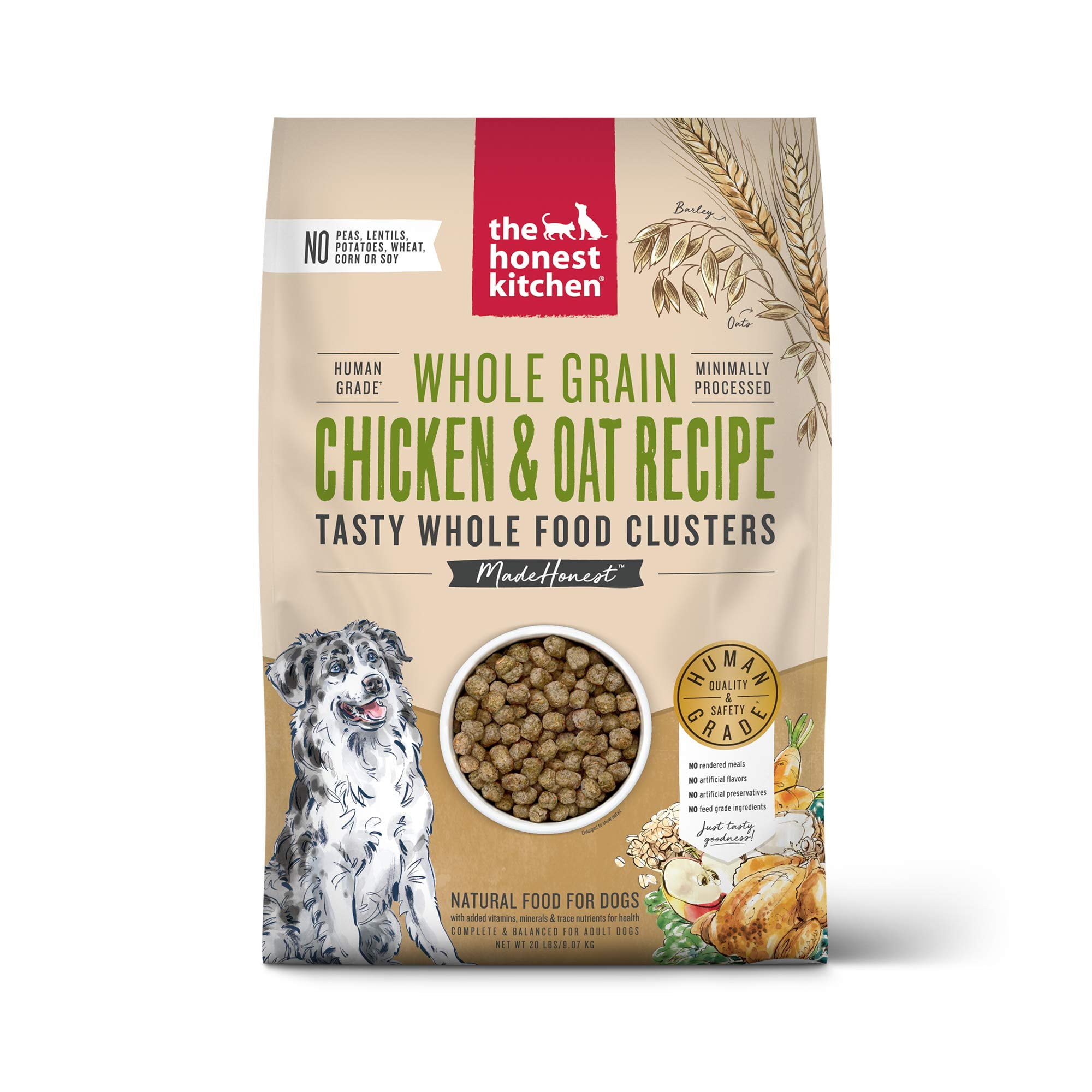 Whole Food Clusters Whole Grain Chicken & Oat Dry Dog Food, 20 Lb Bag ...