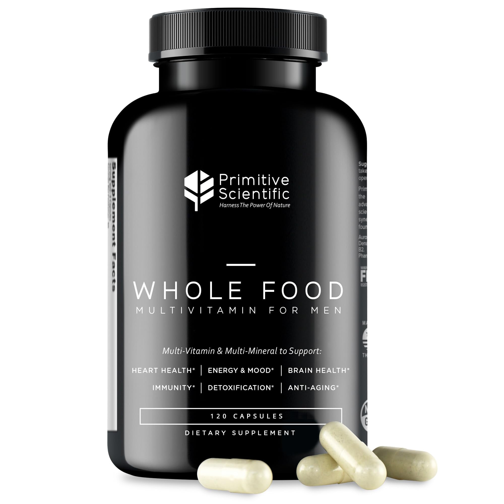 Whole Food Natural One-a-Day Multivitamin and Mineral Capsules for Men ...