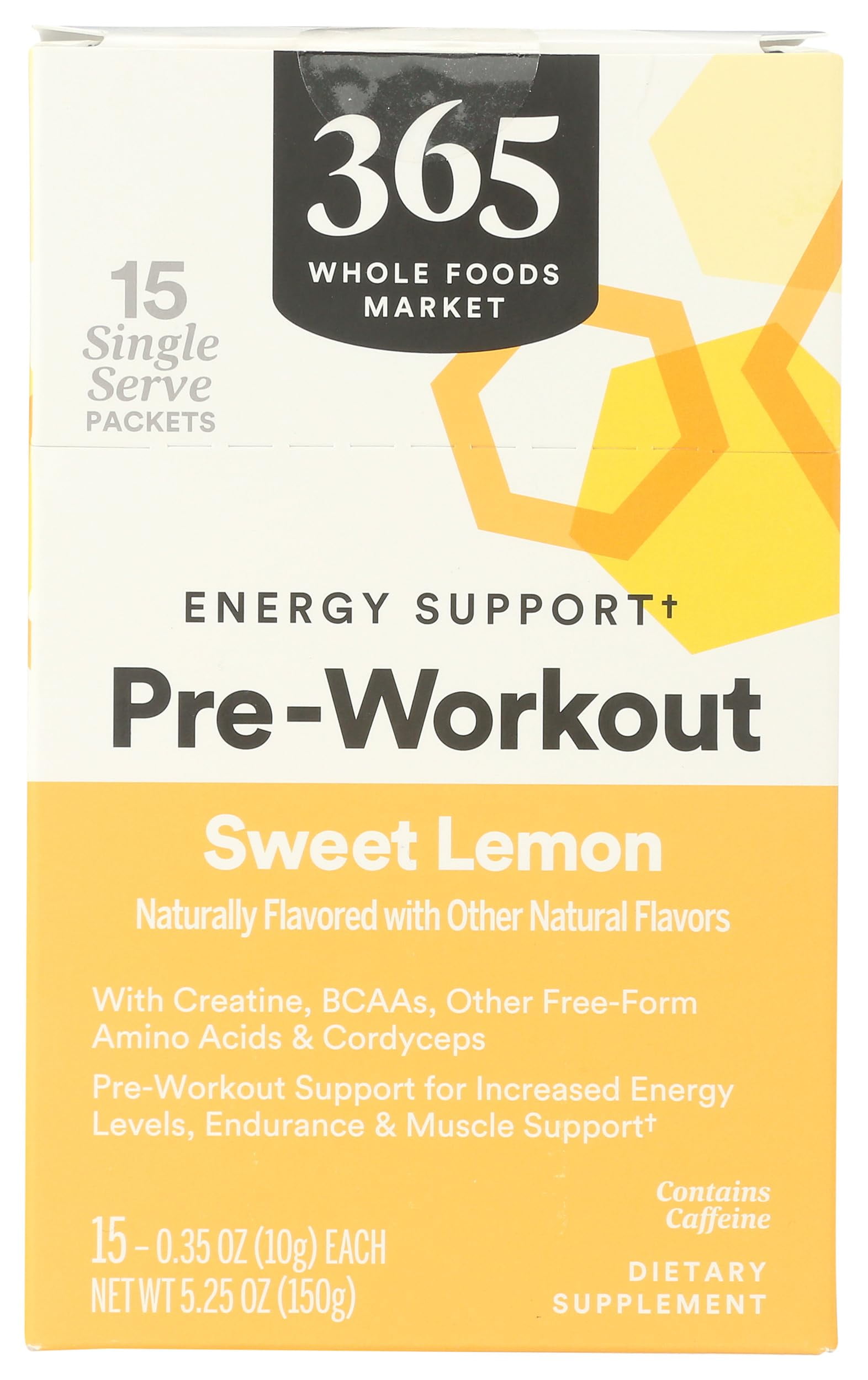 Whole Foods Market, Preworkout Sweet Lemon 15 Count, 0.35 Ounce ...