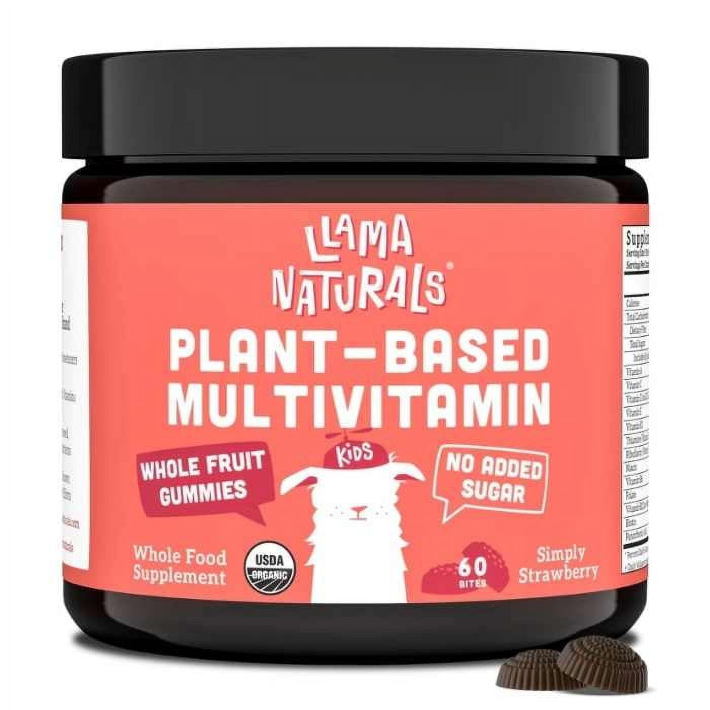 Whole Fruit Gummy Multivitamin for Kids; No Added Sugar, Organic, Plant ...