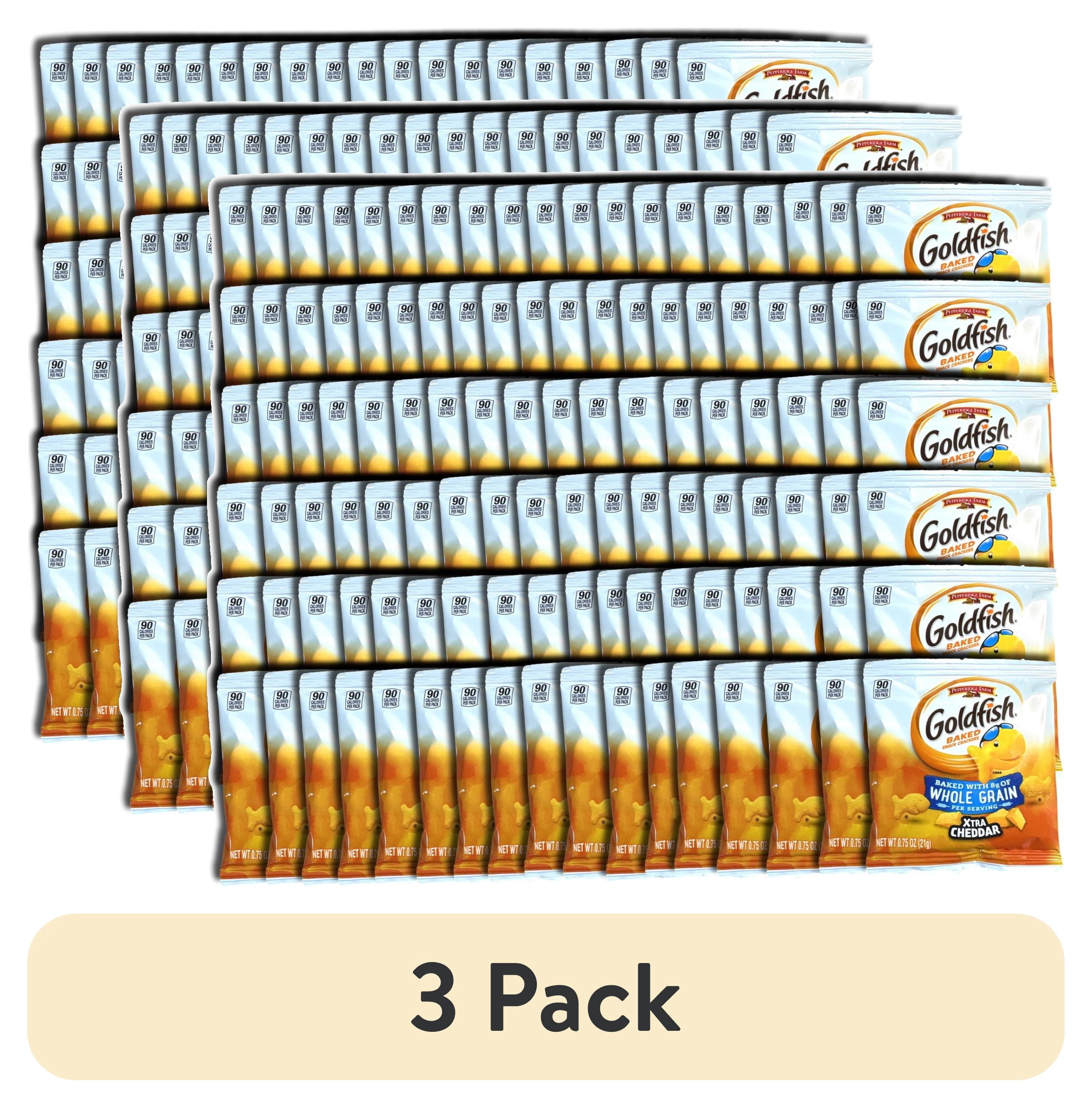 (3 pack) Goldfish Whole Grain Xtra Cheddar Goldfish Crackers Individual ...