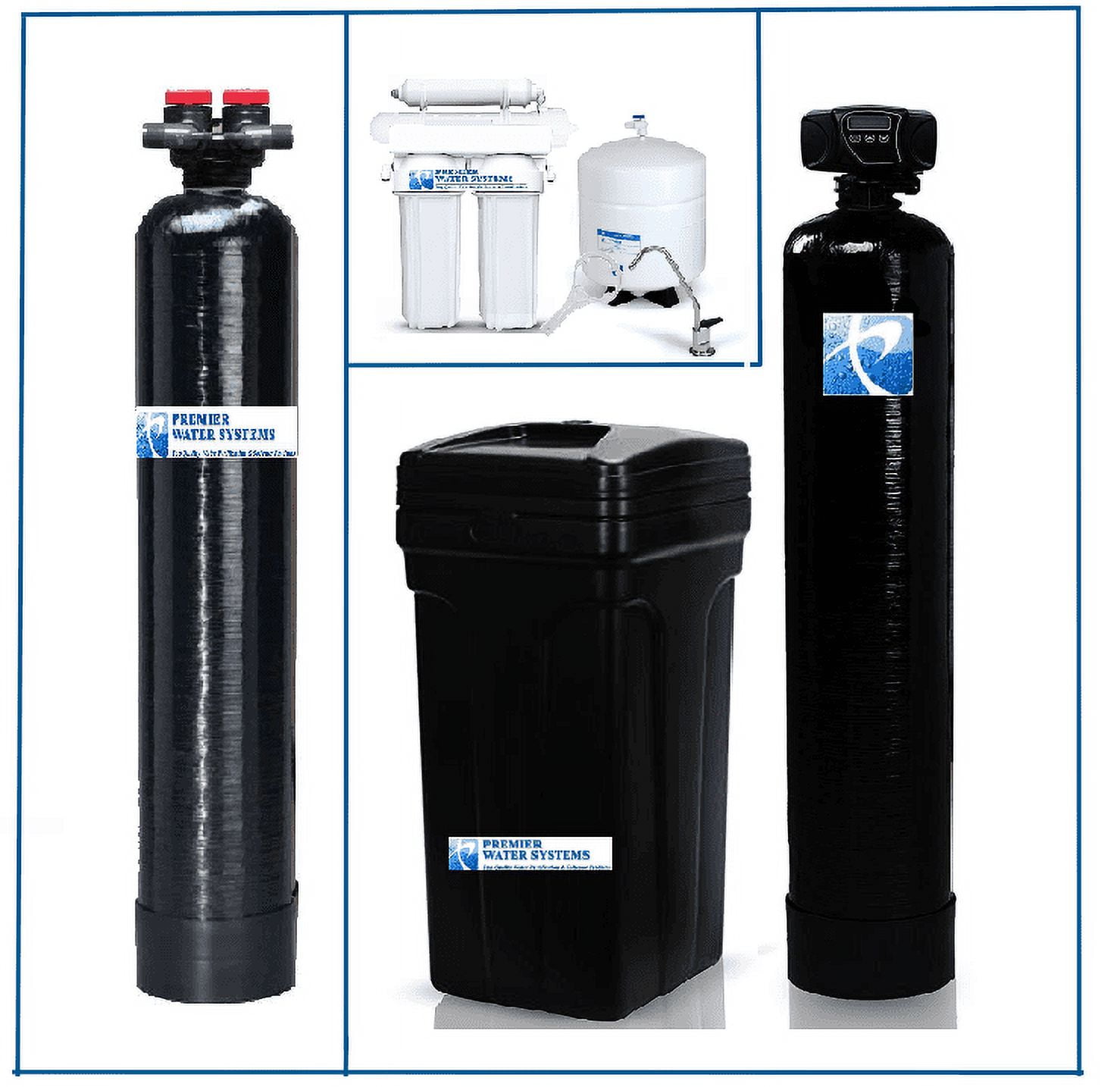 Whole House Package: Water Softener 48,000 Grain + Upflow Carbon ...