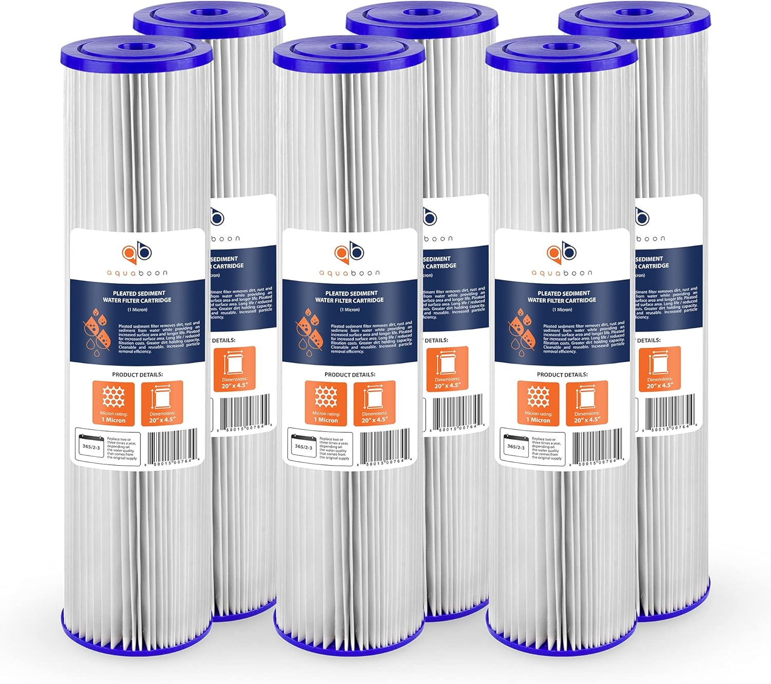 Whole House Water Filter Replacement Cartridge - 1 Micron 20"X4.5 ...