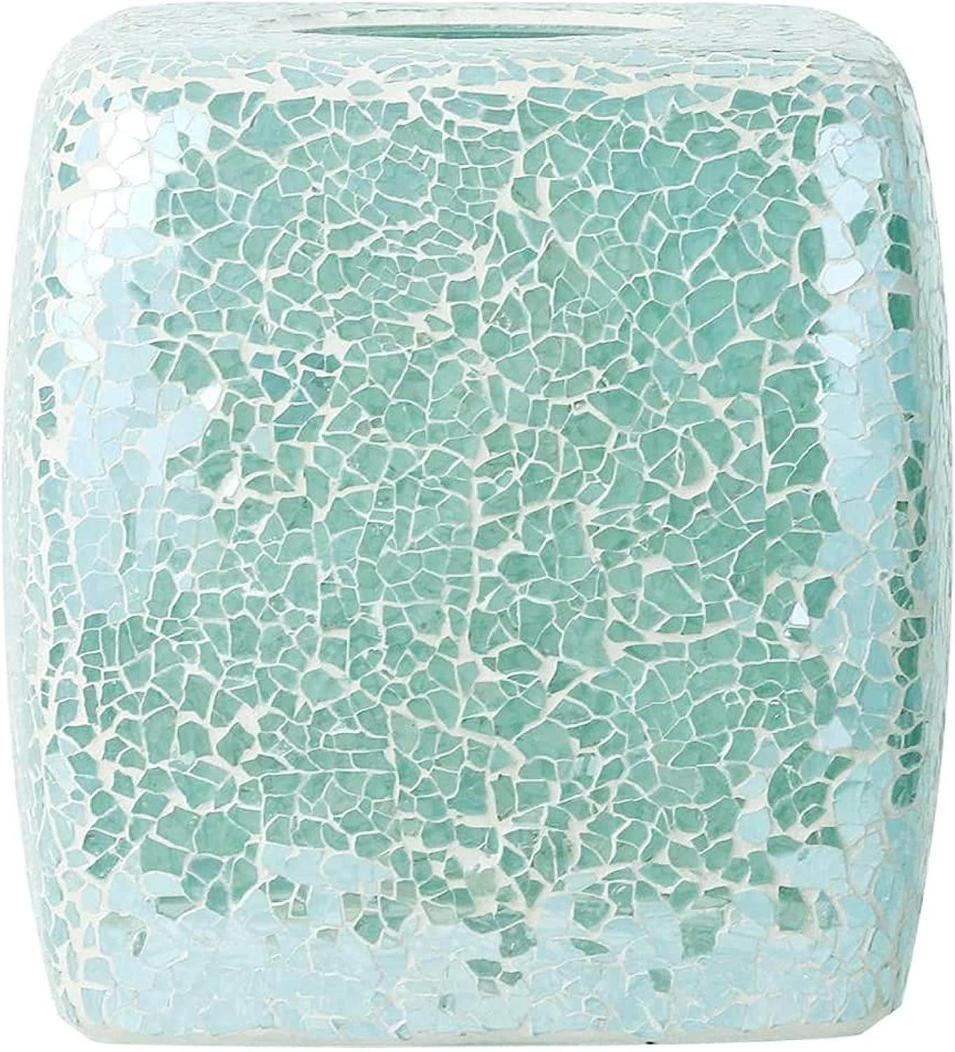 Whole Housewares Mosaic Glass Tissue Holder, Decorative Square Box for ...