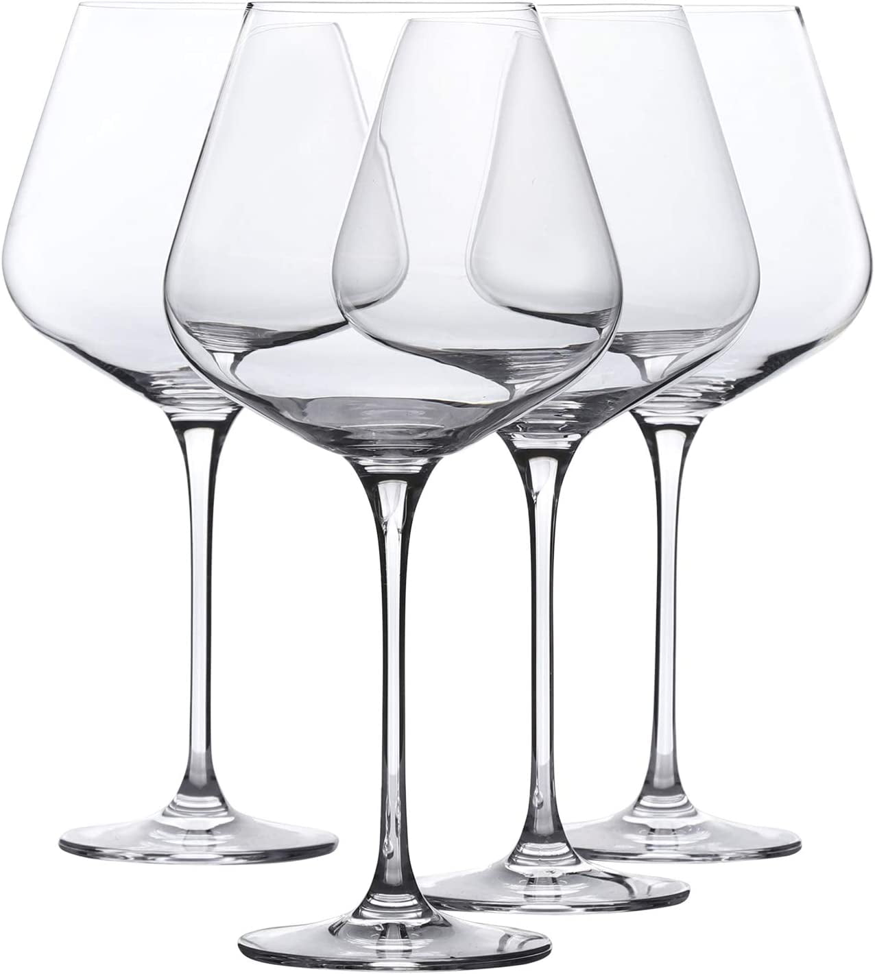 Whole Housewares Oversized 29 oz Crystal Clear Wine Glasses Set of 4 ...
