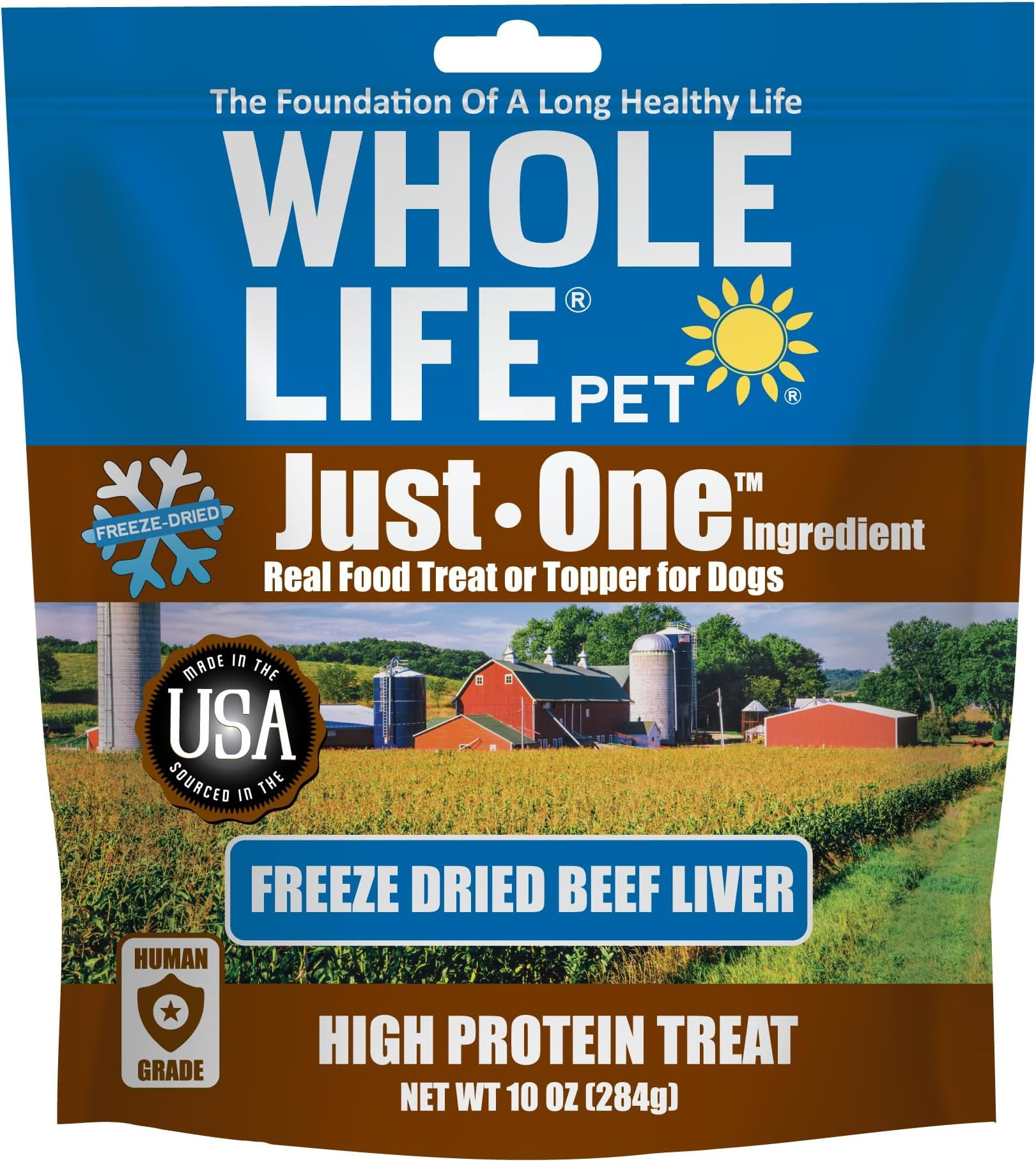 Whole Life Pet Just One Freeze Dried Beef Liver Dog Treats, Single ...