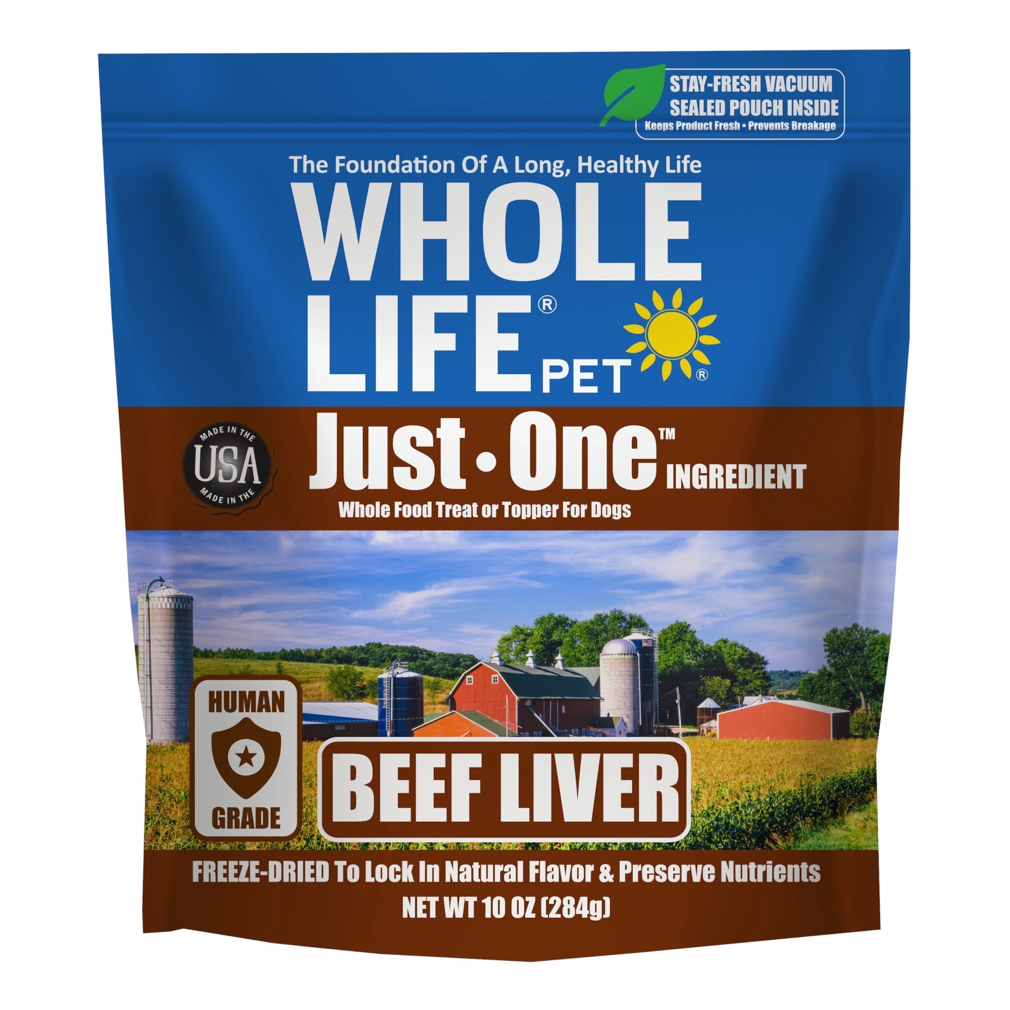 Whole Life Pet Just One Ingredient Beef Liver Treats for Dogs, 10oz ...