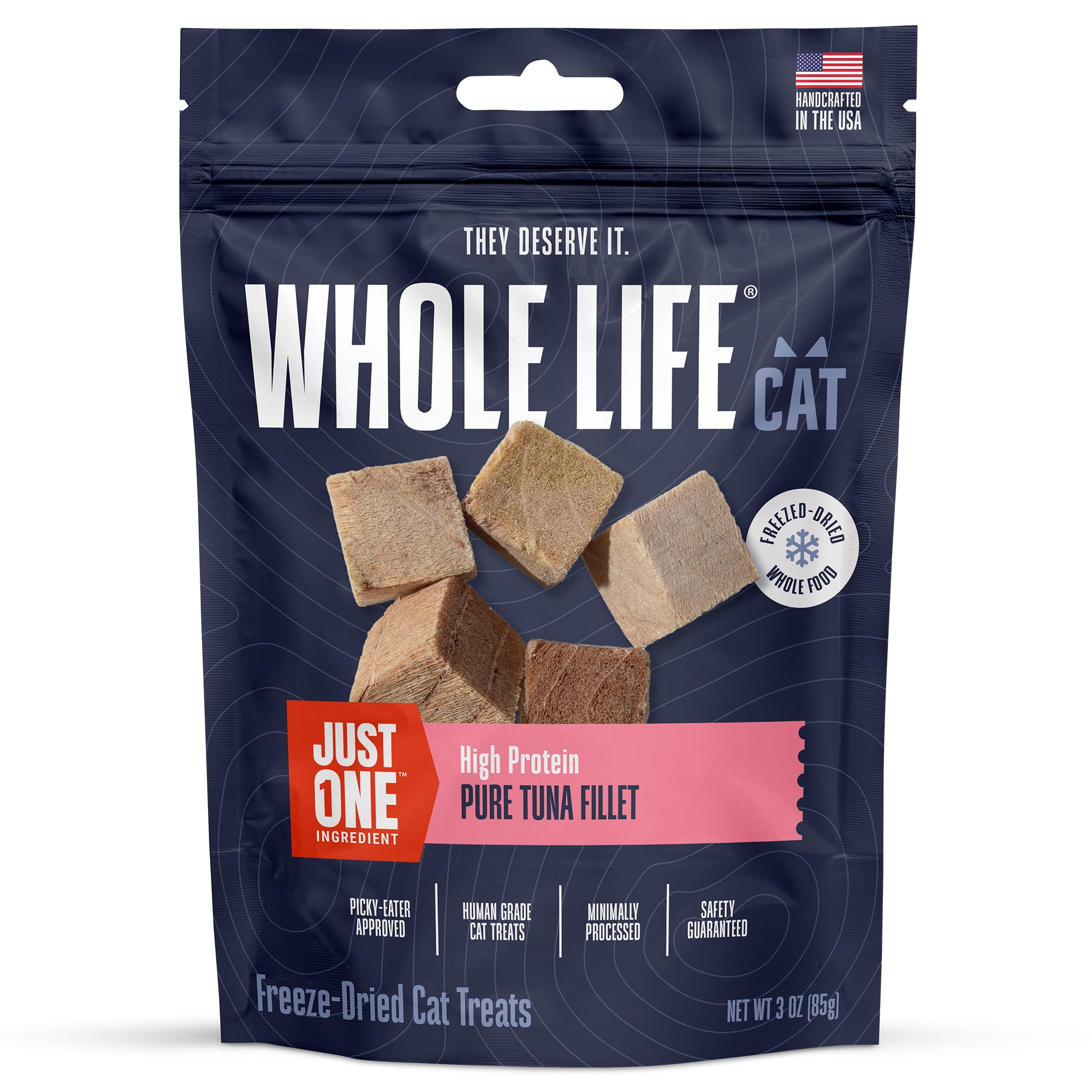 Whole Life Pet Tuna Treats for Cats, 3oz, Freeze Dried, Lean Protein ...