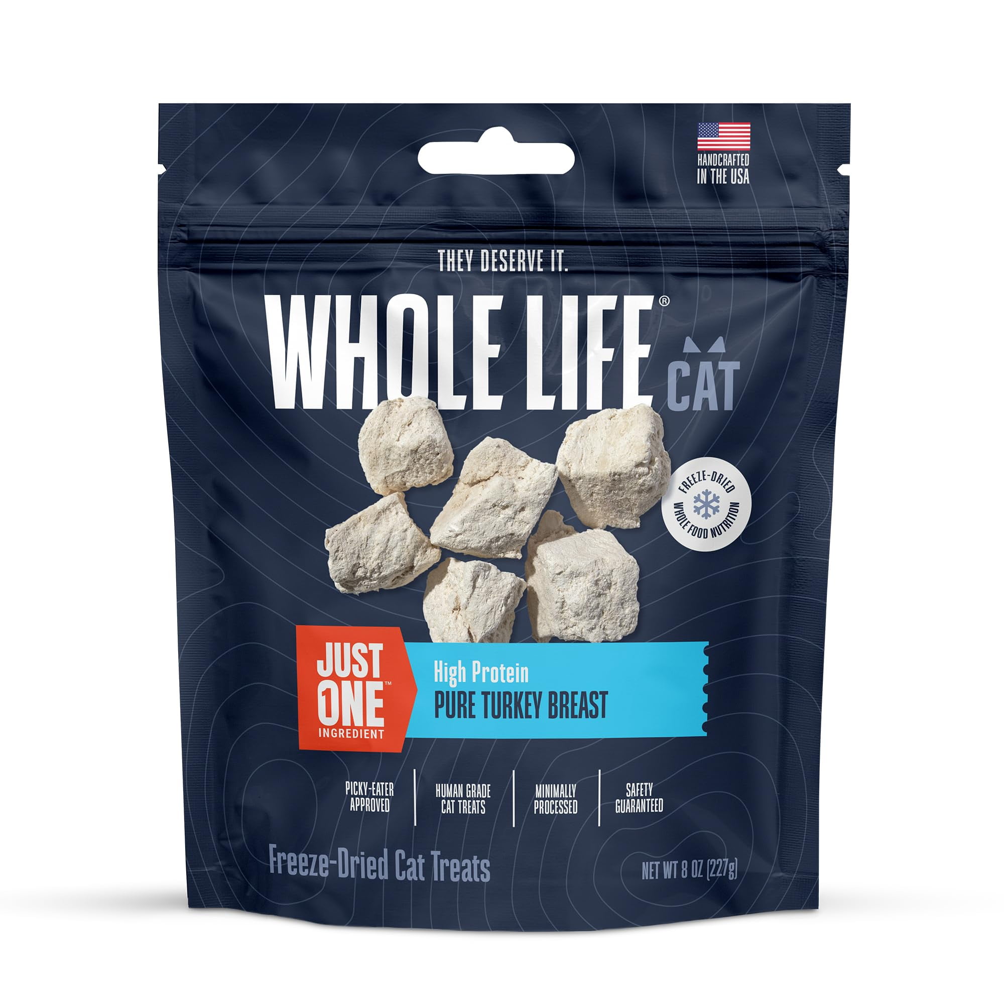 Whole Life Pet Just One Turkey Freeze Dried Cat Treats - Human Grade ...