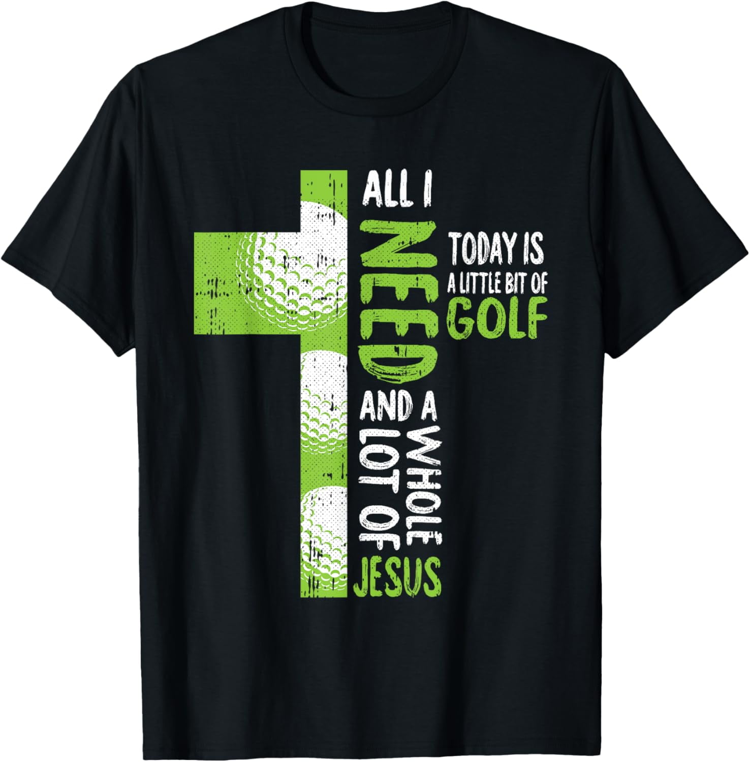 Whole Lot Of Jesus Golf Golfing Sport Lover Christian Golfer T-Shirt ...