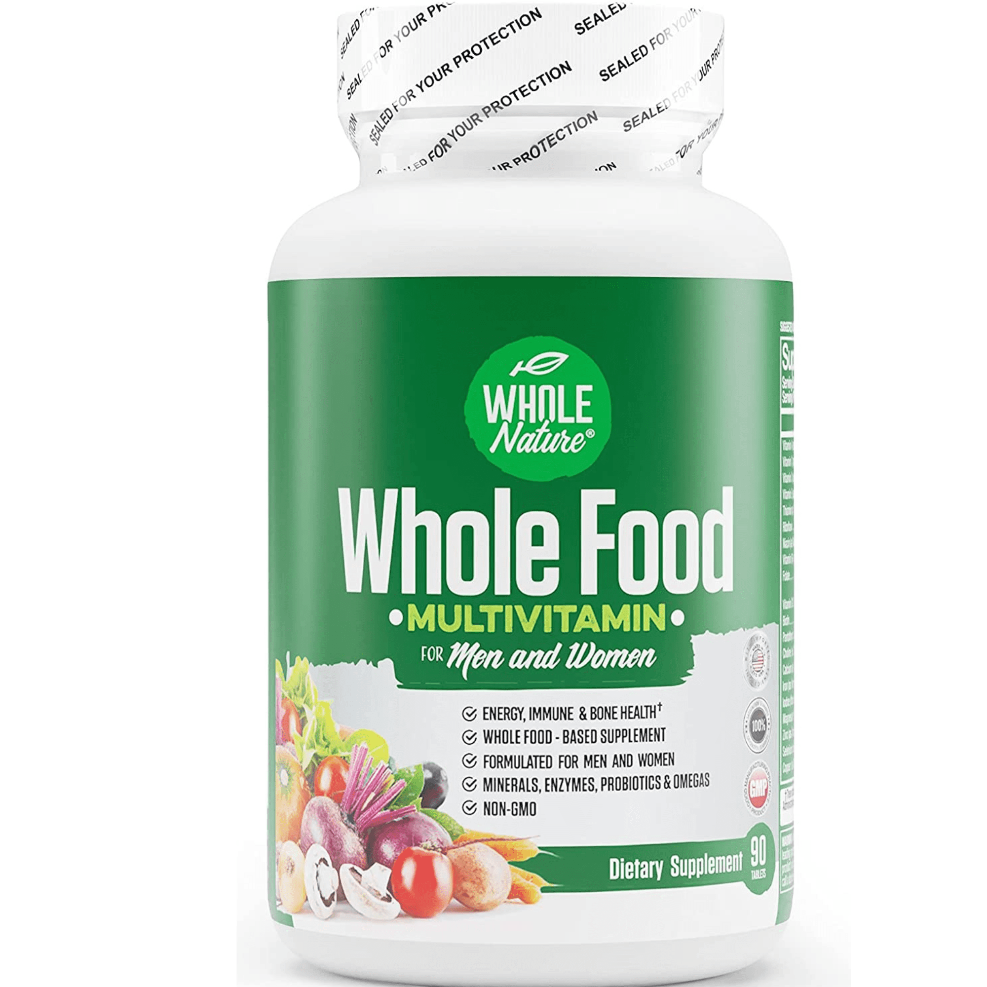 Whole Nature's High Potency Multivitamin - Natural Daily Vitamins with ...