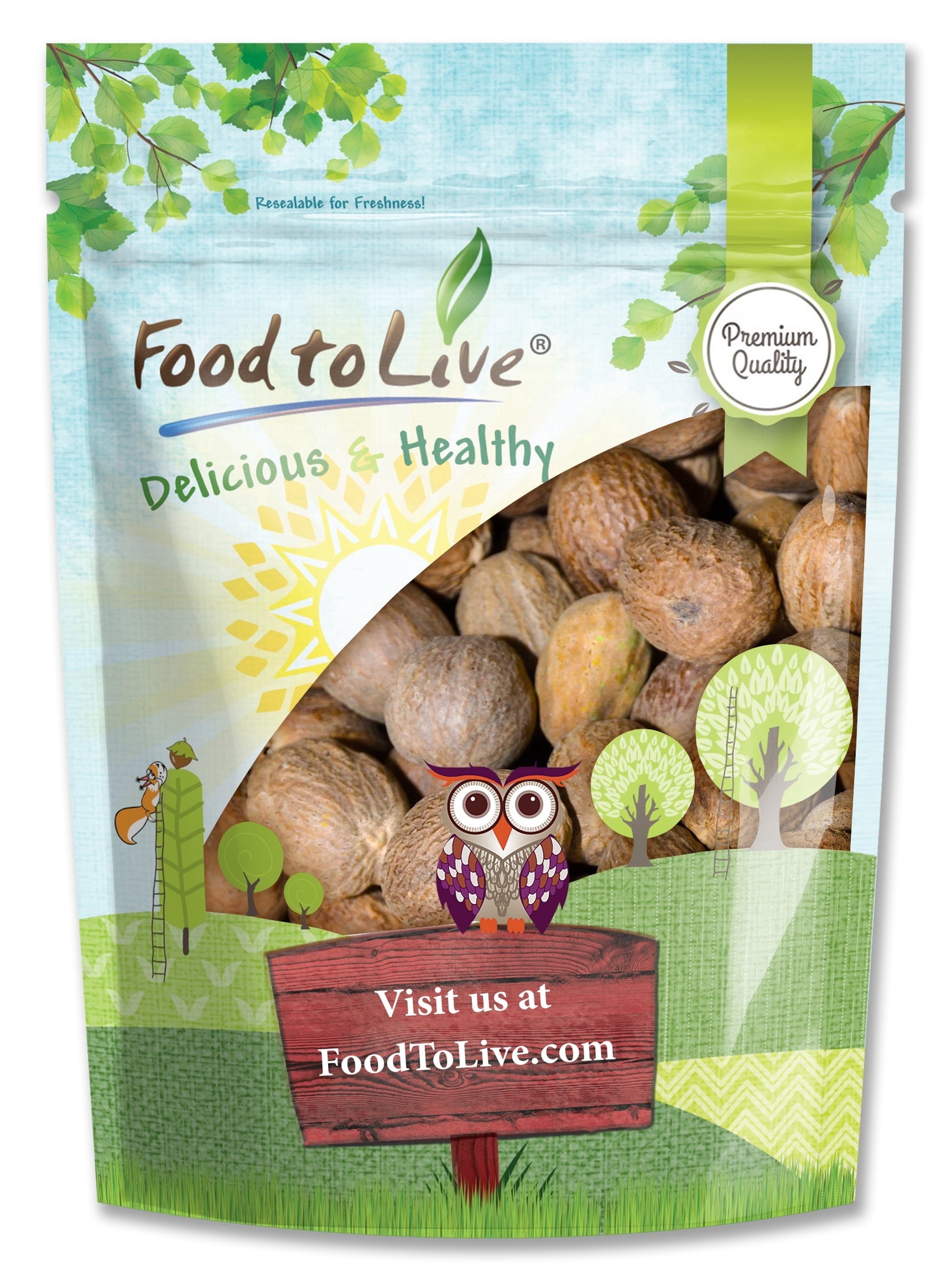 Whole Nutmeg, 2 Pounds - Raw, Vegan - by Food to Live - Walmart.com