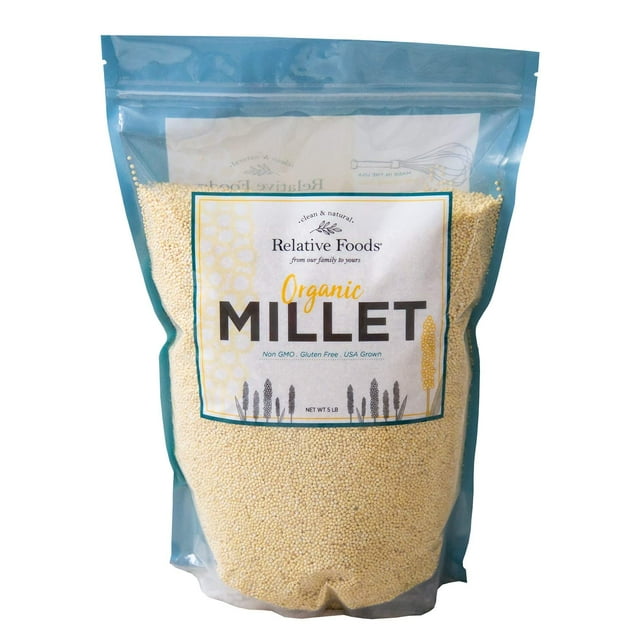 Whole Organic Hulled Millet Seed - 5Lb Millet Organic Whole Grain Seed ...