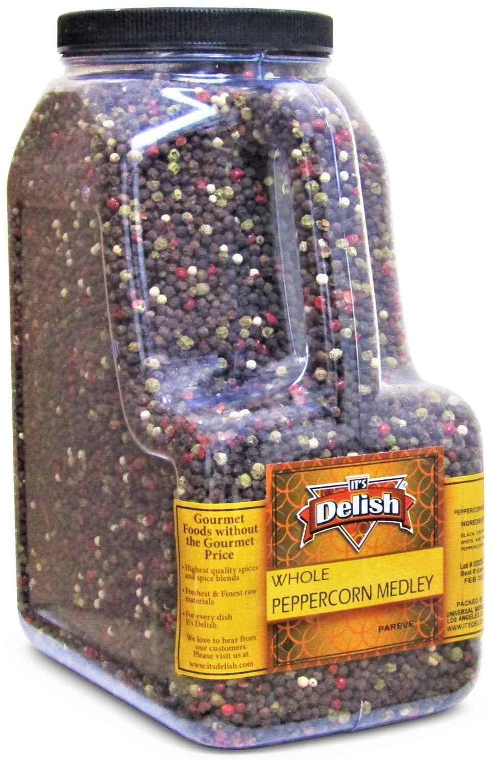 Whole Peppercorn Medley by It's Delish - 6 LBS Gallon Size Jug with ...