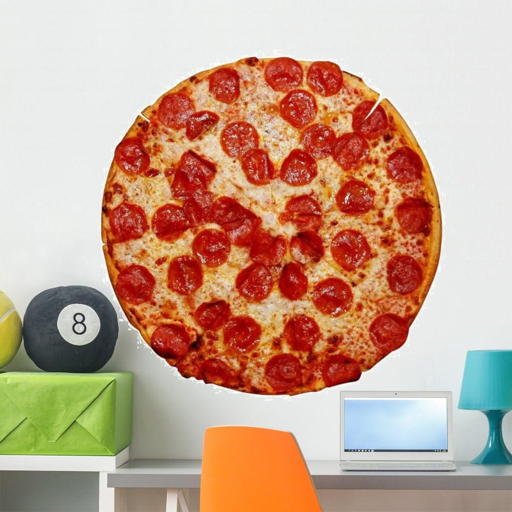 Whole Pepperoni Pizza Wall Decal Peel and Stick Graphic WM214439 (36 in ...