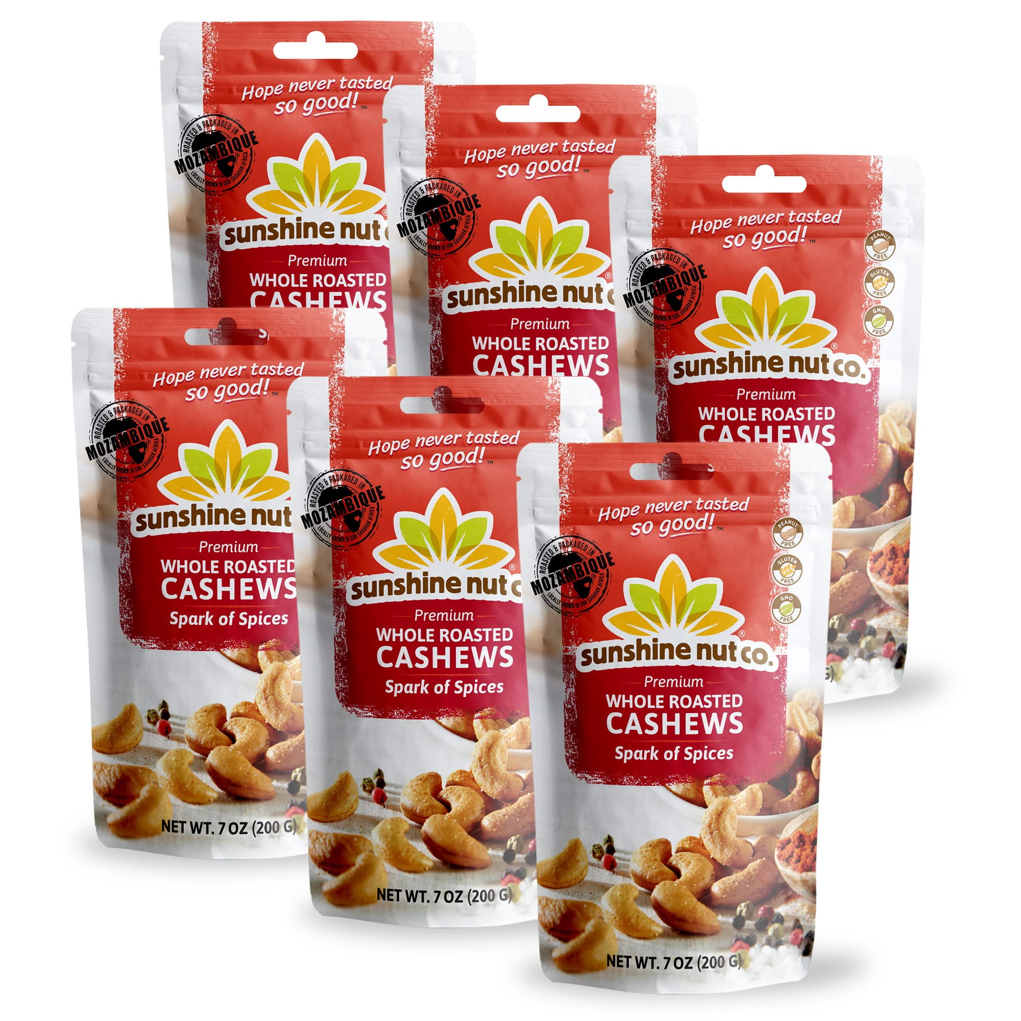 Whole Roasted Lightly Salted Cashews by Sunshine Nut Co., Gluten Free ...