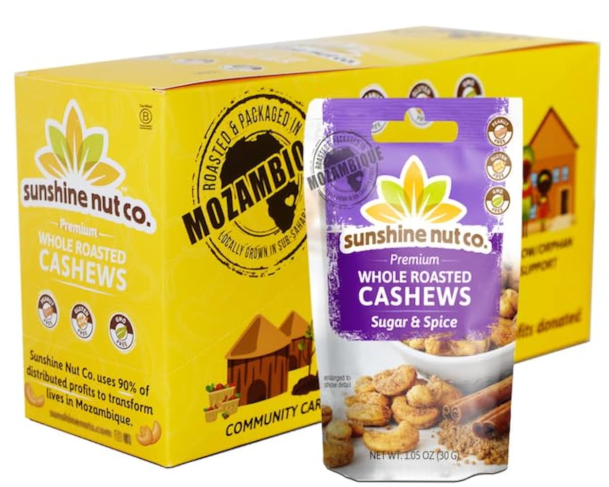 Whole Roasted Lightly Salted Cashews by Sunshine Nut Co., Gluten Free ...