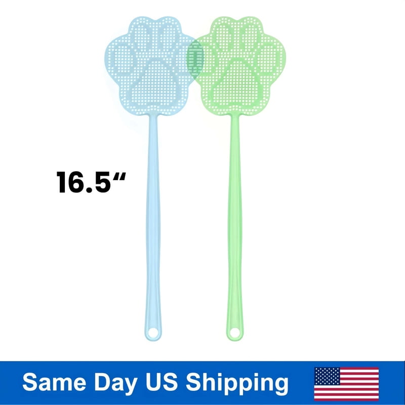 Active Mind Ltd 2 Pack Fly Swatter, Strong Flexible Plastic Racket with ...