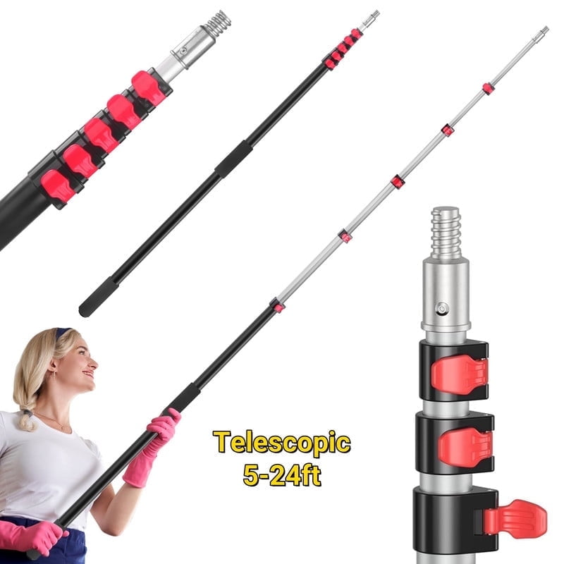 Whole Sale Deals 5-24FT Lightweight Telescoping Pole, Metal Tip ...