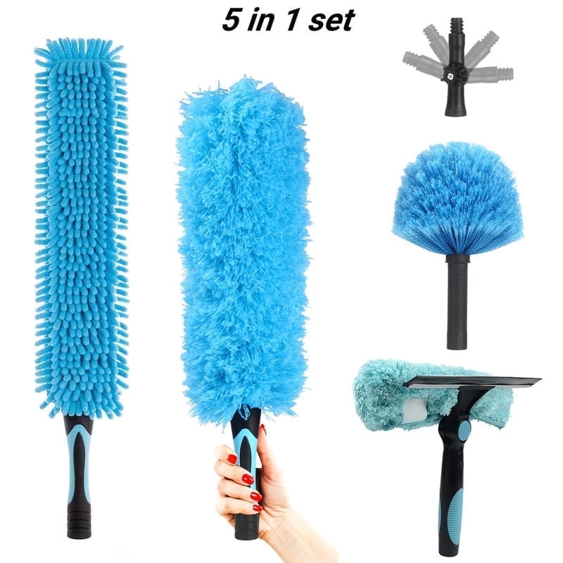 Whole Sale Deals 5-Pack Reusable Cleaning Duster Kit, Cobweb Remover ...