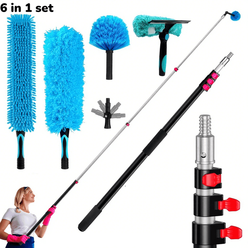 Whole Sale Deals 6 in 1 Adjustable Pole Kit, Gutter Cleaner & Ceiling ...