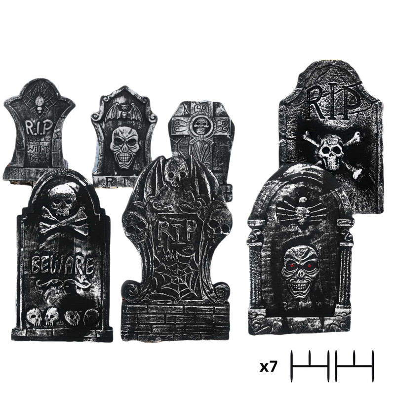 Whole Sale Deals 7-Pack Mixed Size Foam Tombstones (3x12x17in ...