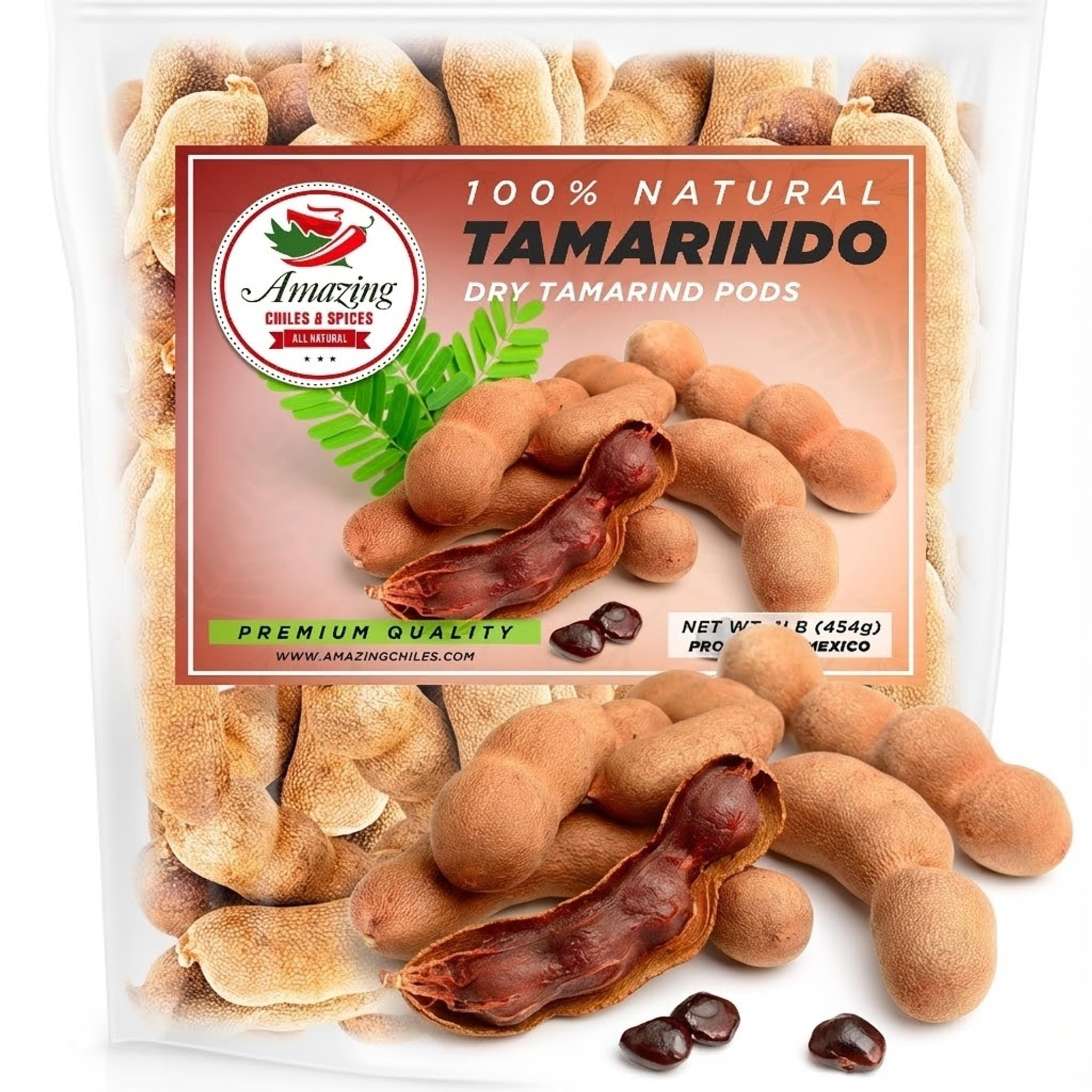 Whole Tamarind Pods, 1LB AIF9 (16oz) - All-Natural Sweet and Sour ...