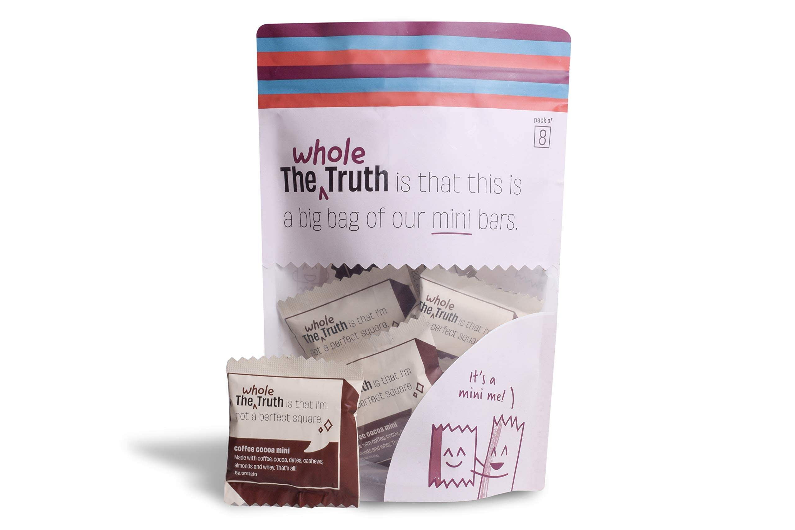 The Whole Truth - Mini Protein Bars | Coffee Cocoa | Pack of 8 x 27g ...