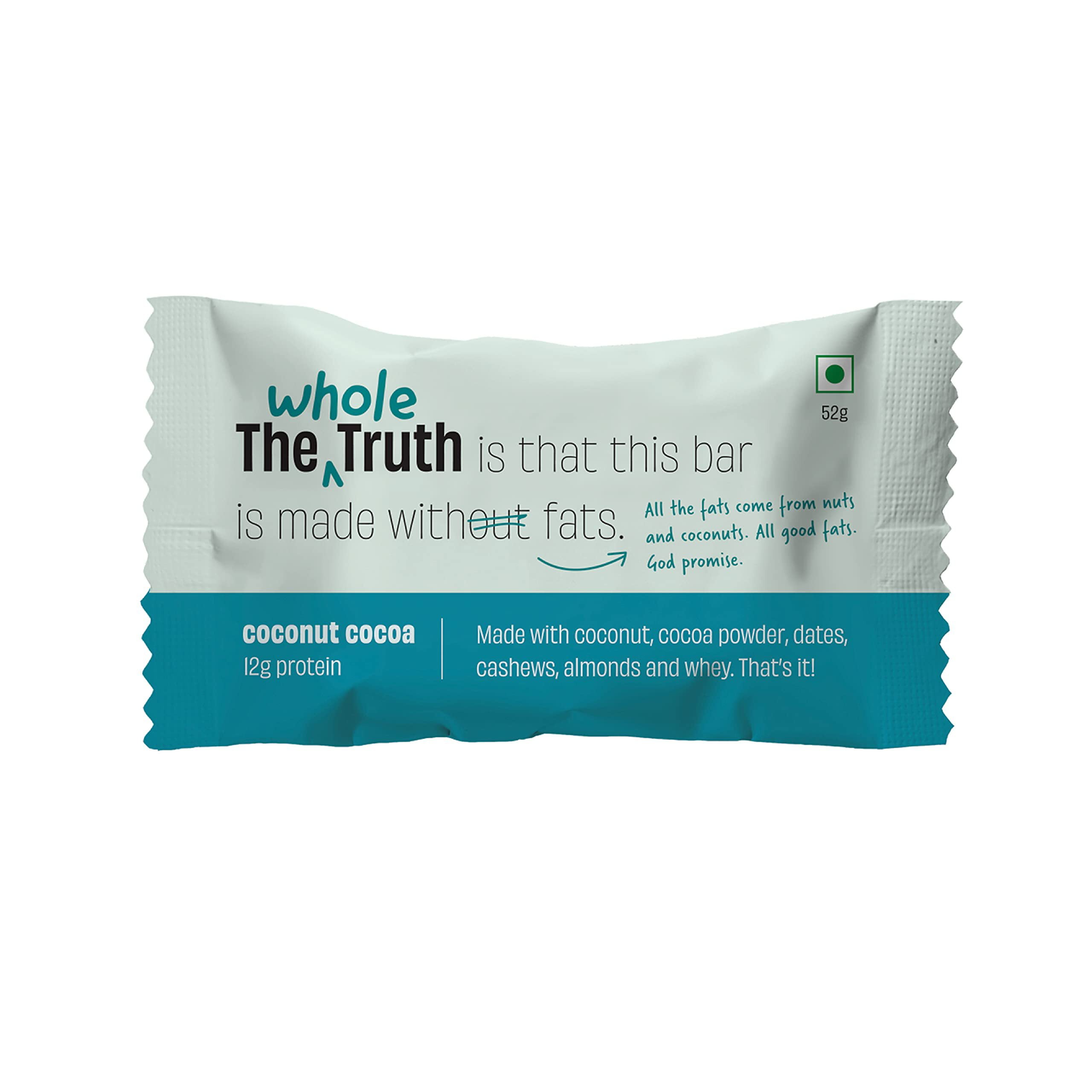 The Whole Truth - Protein Bars - Coconut Cocoa | Pack of 6 x 52g each ...