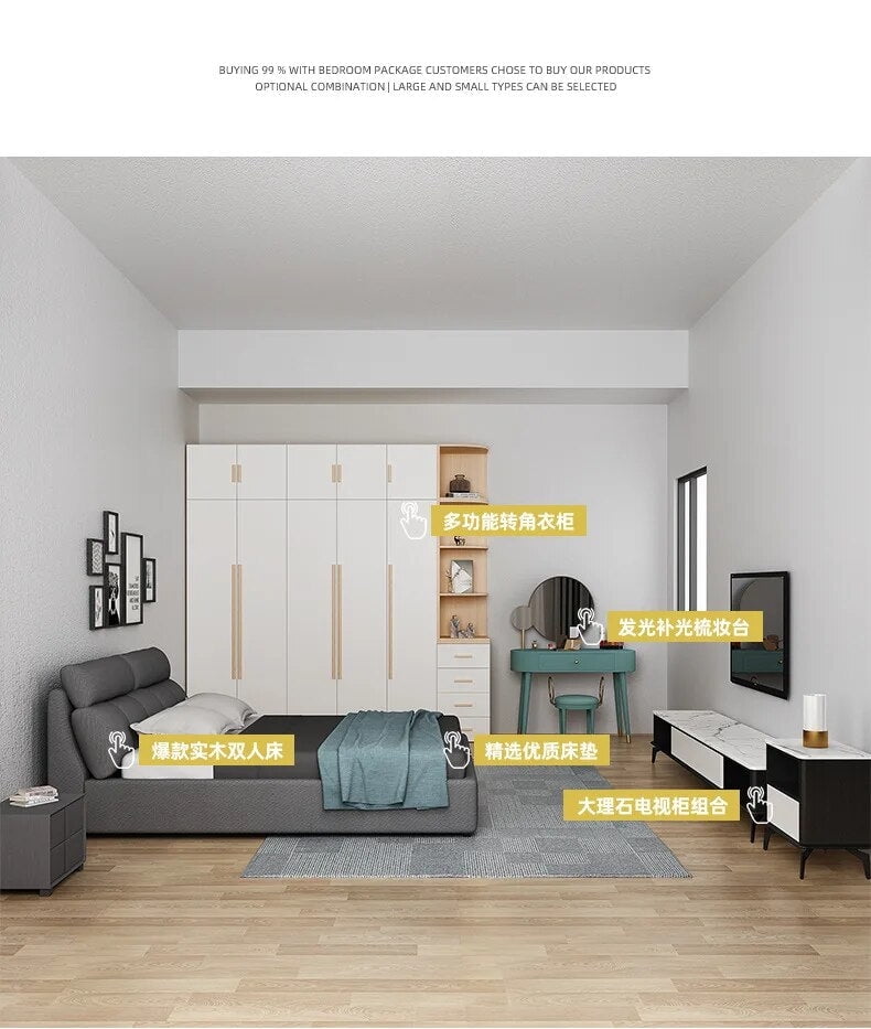 Whole Wardrobe Plate-Type Full Set of Assembled Furniture Simple ...