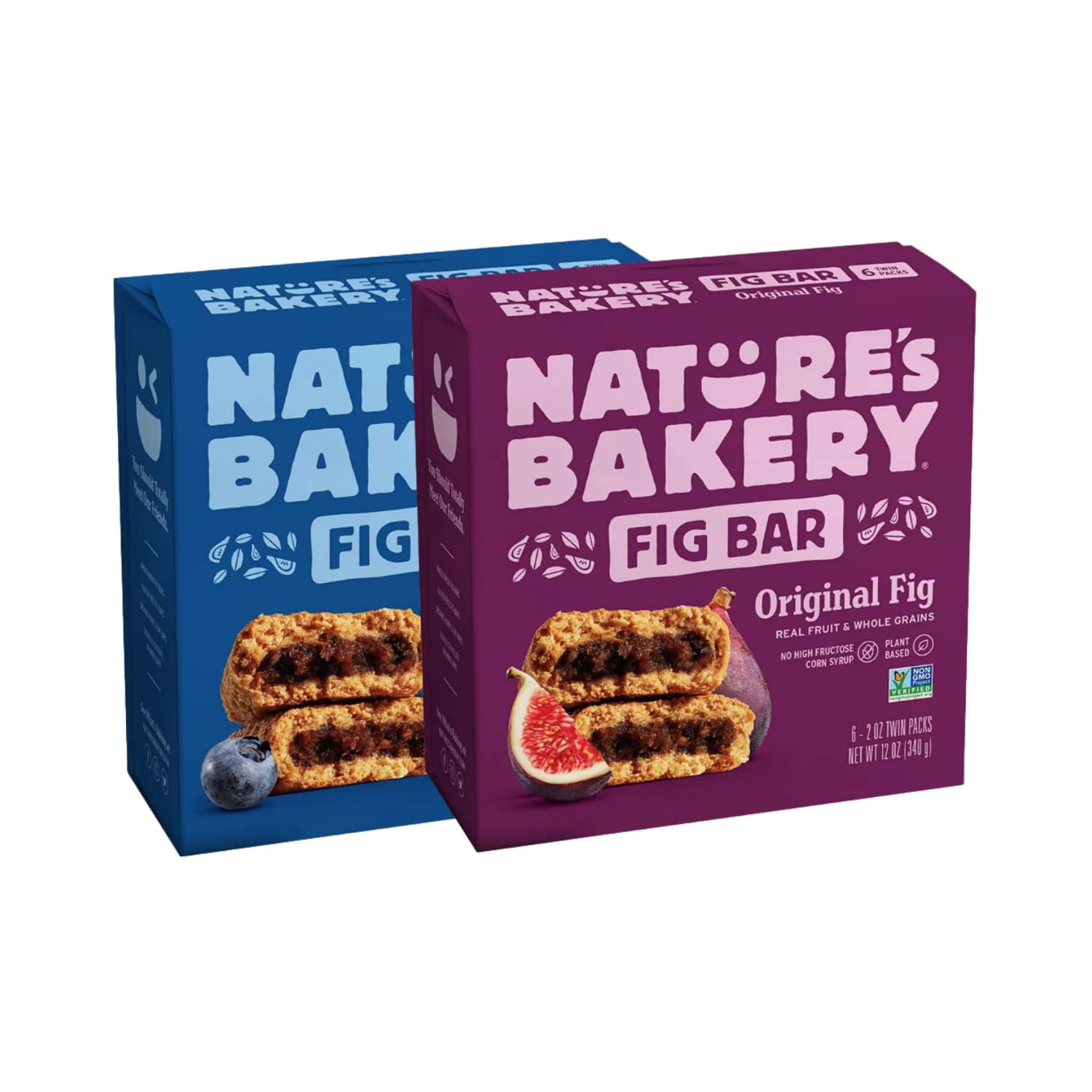 Whole Wheat Fig Bars Variety Pack, Blueberry, Original, Real Fruit ...