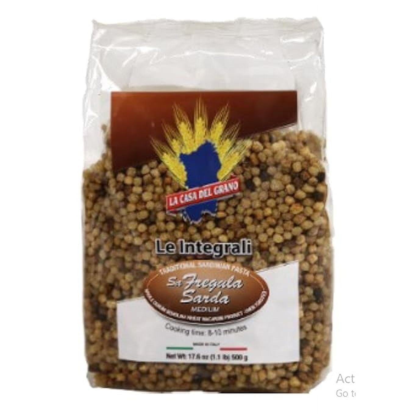 Whole Wheat Fregula Sarda Medium Whole Durum Wheat Semolina 1.1 lb ...