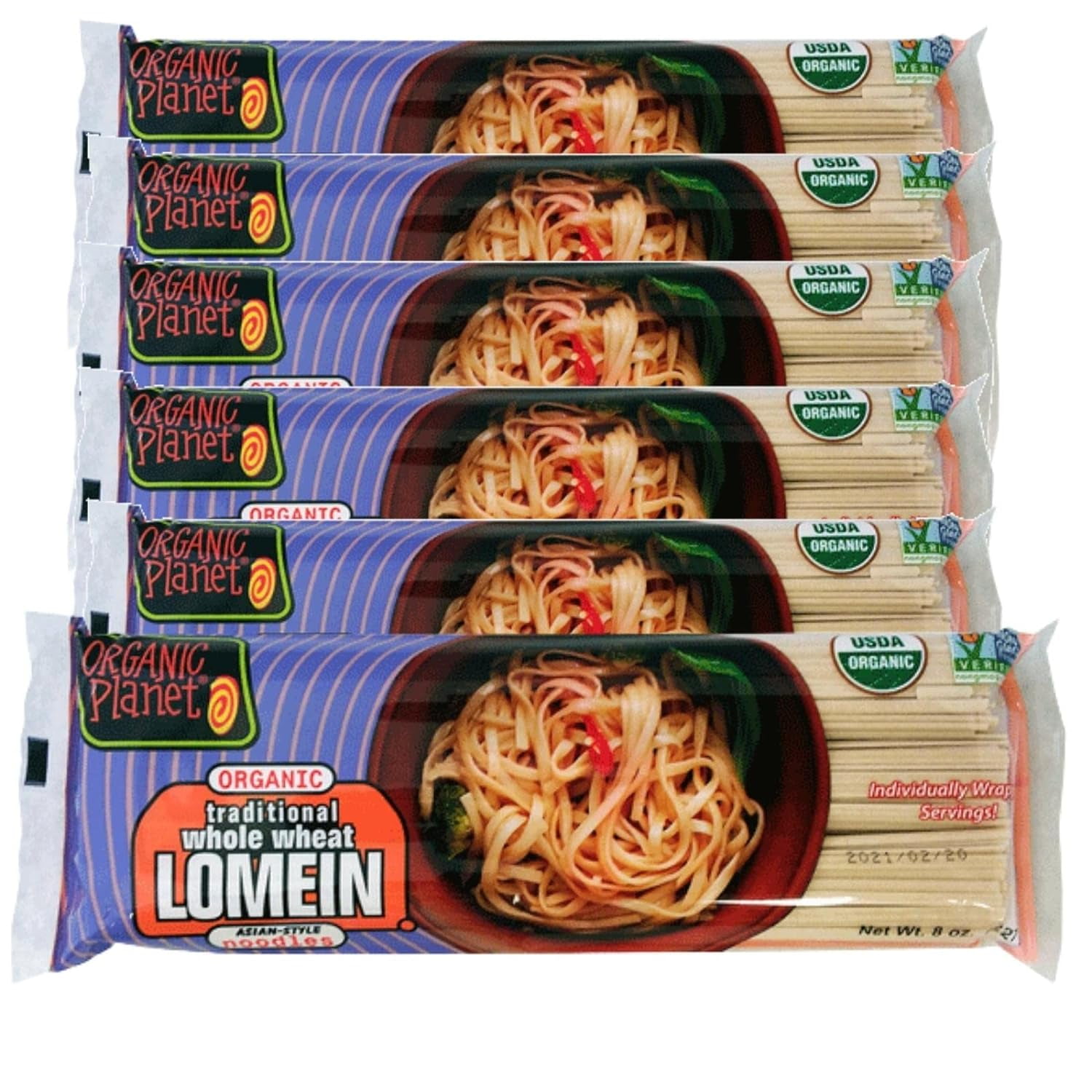 Whole Wheat Lo Mein Noodles, Non-GMO, , Vegan, Asian, Chinese Noodles ...