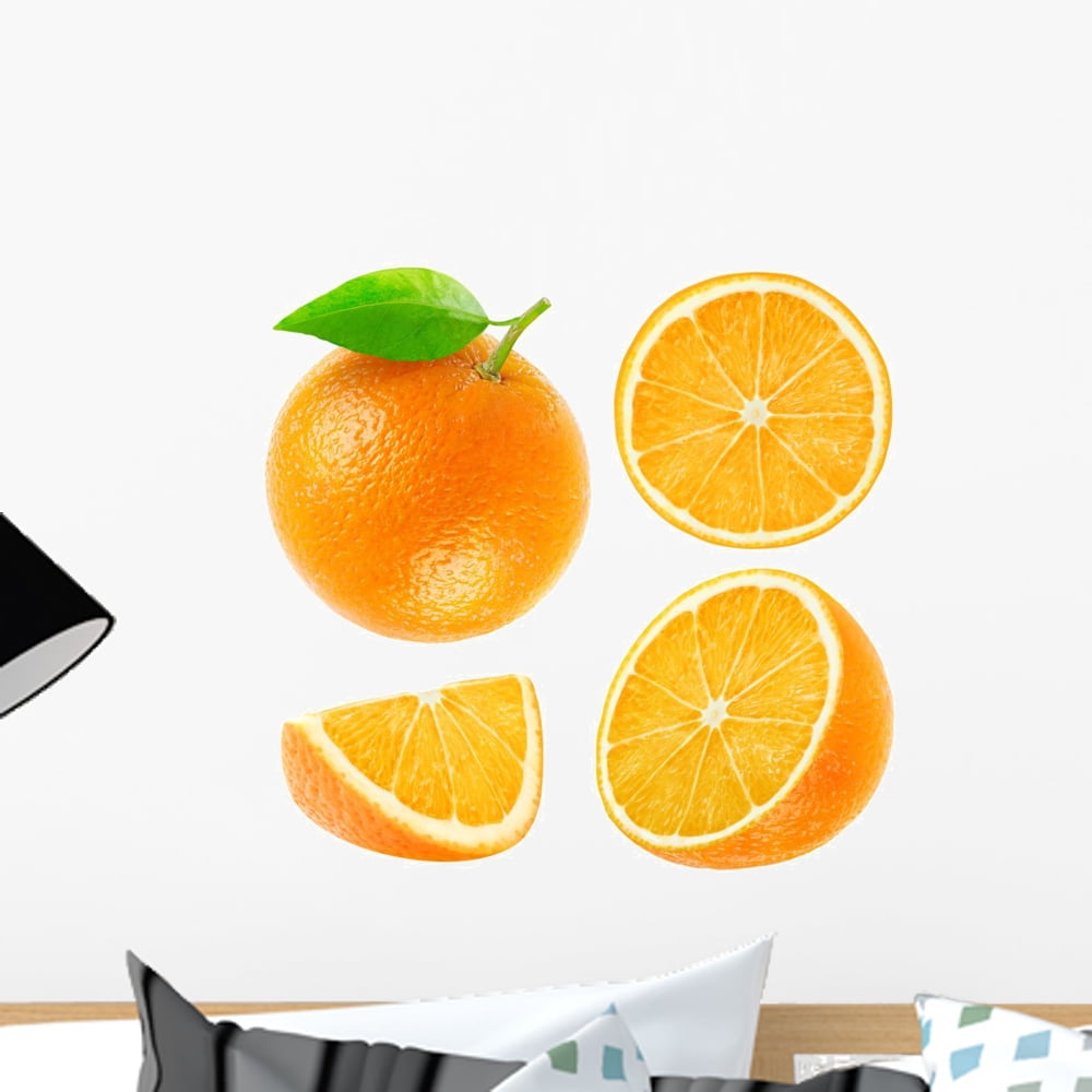 Whole and Cut Oranges Wall Decal Sticker Set Wallmonkeys Individual ...
