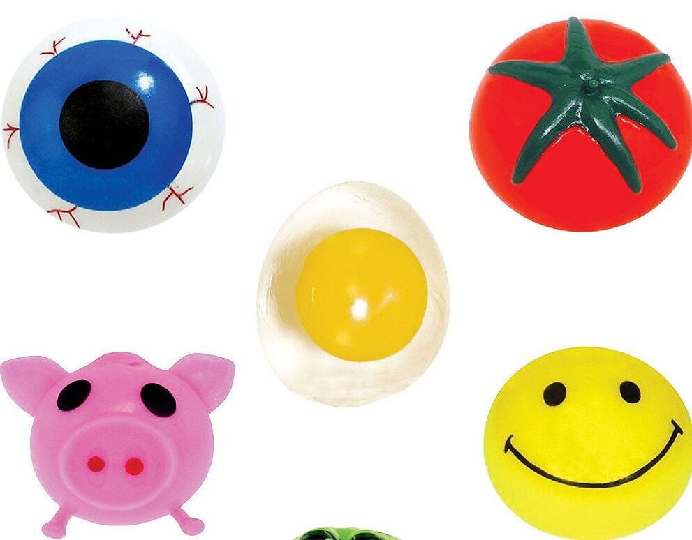 Wholesale 1 box (144PC) Squishy Smiley Fun Splat Balls TOY MIXED BOX ...