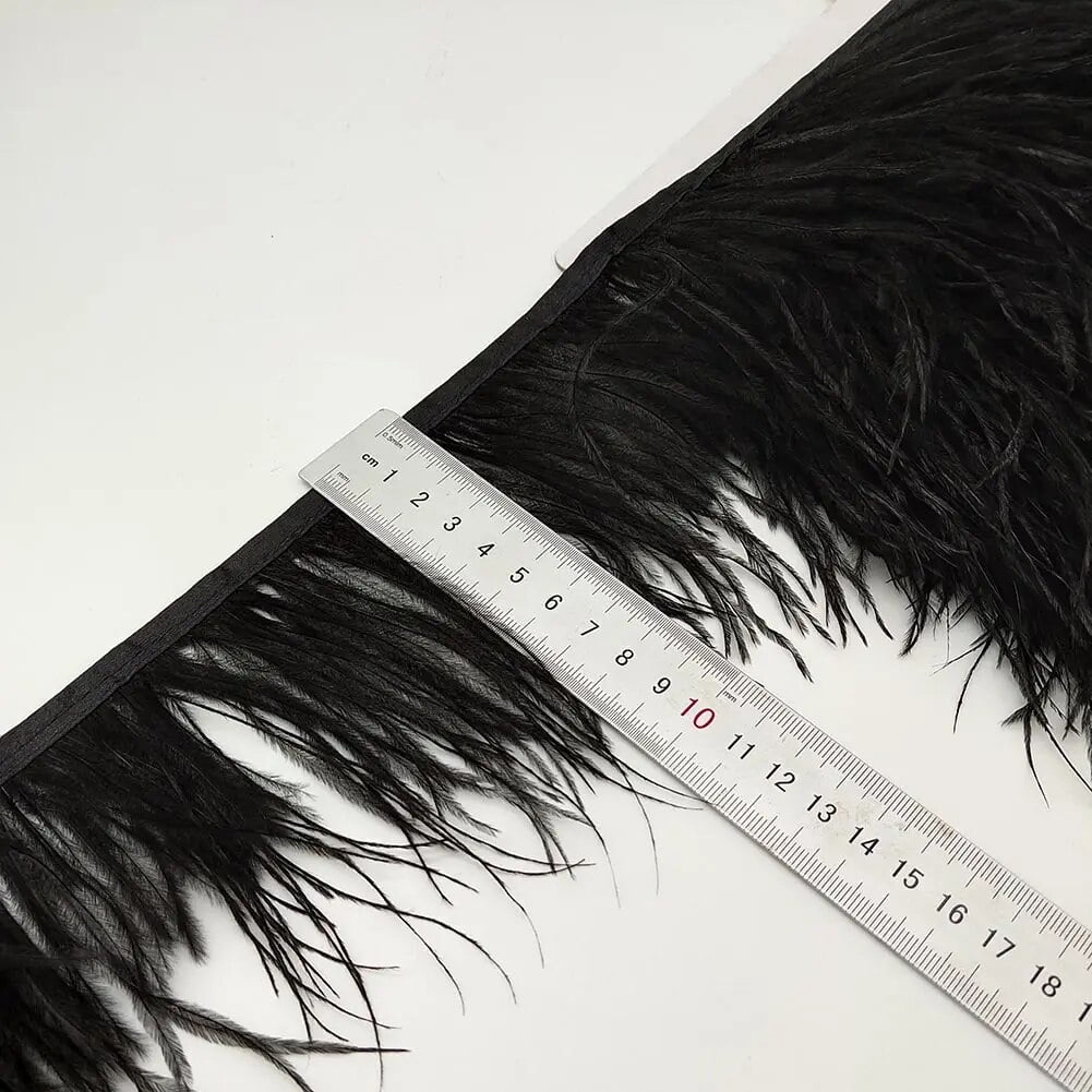 Wholesale 10Yards Natural Ostrich Feather Ribbon, Length 8-10cm Feather ...