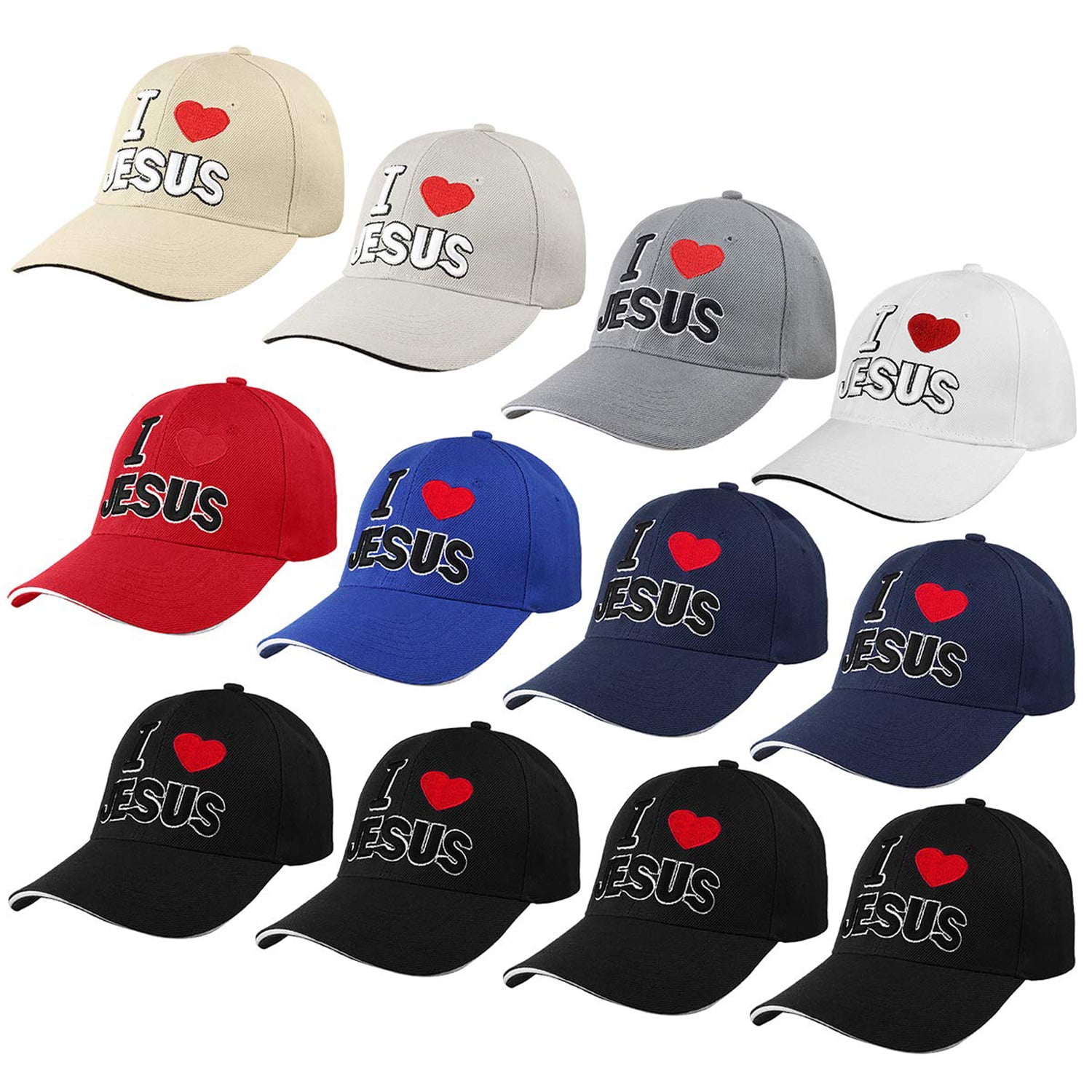 Venta Al por Mayor de 12 Paquetes I Love Jesus, Gorras de Béisbol ...