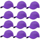 Wholesale 12-Pack Plain Baseball Cap Adjustable Solid Blank Curved Sun ...
