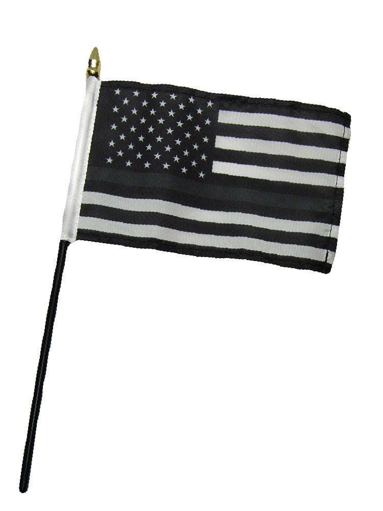 Wholesale 6 USA Thin Grey Gray Line 4"x6" Flag Desk Set Table Stick ...