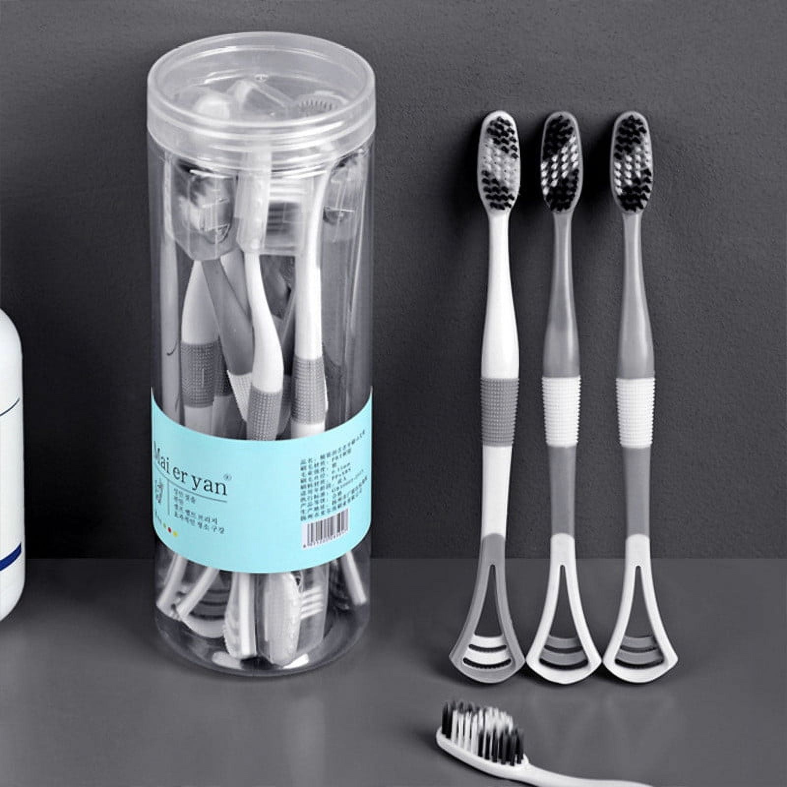 Wholesale 8-Pack Tongue Cleaner & Toothbrush Set for Adults - Double ...