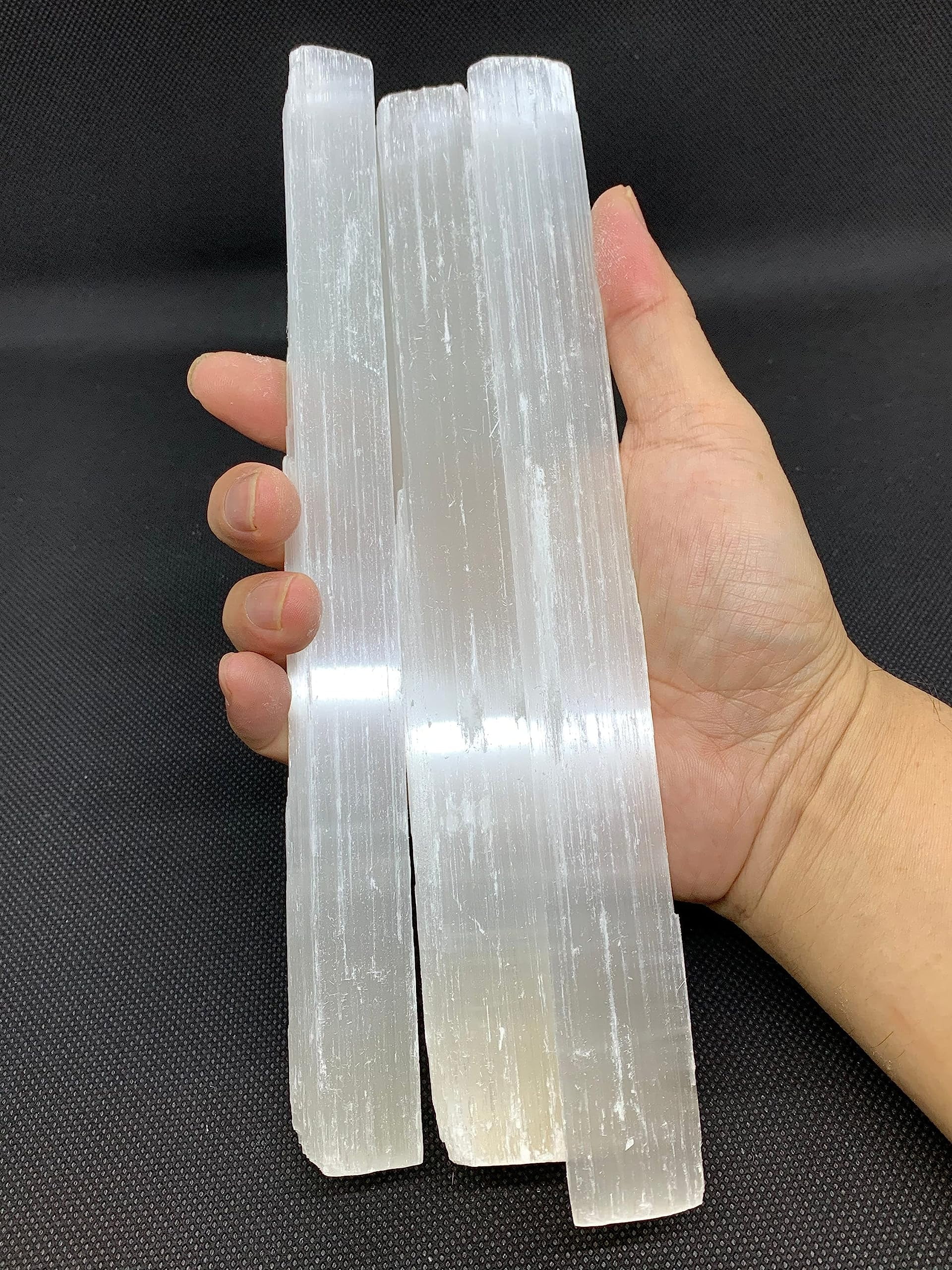 Wholesale 9"-10" Long Selenite Sticks, Selenite Wands, Natural White ...