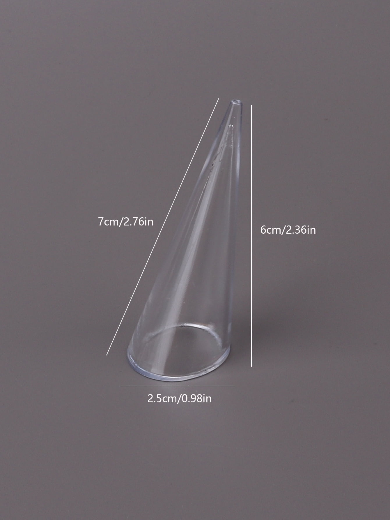 Wholesale Clear Acrylic Riangle Conical Ring Display Jewelry Storage ...