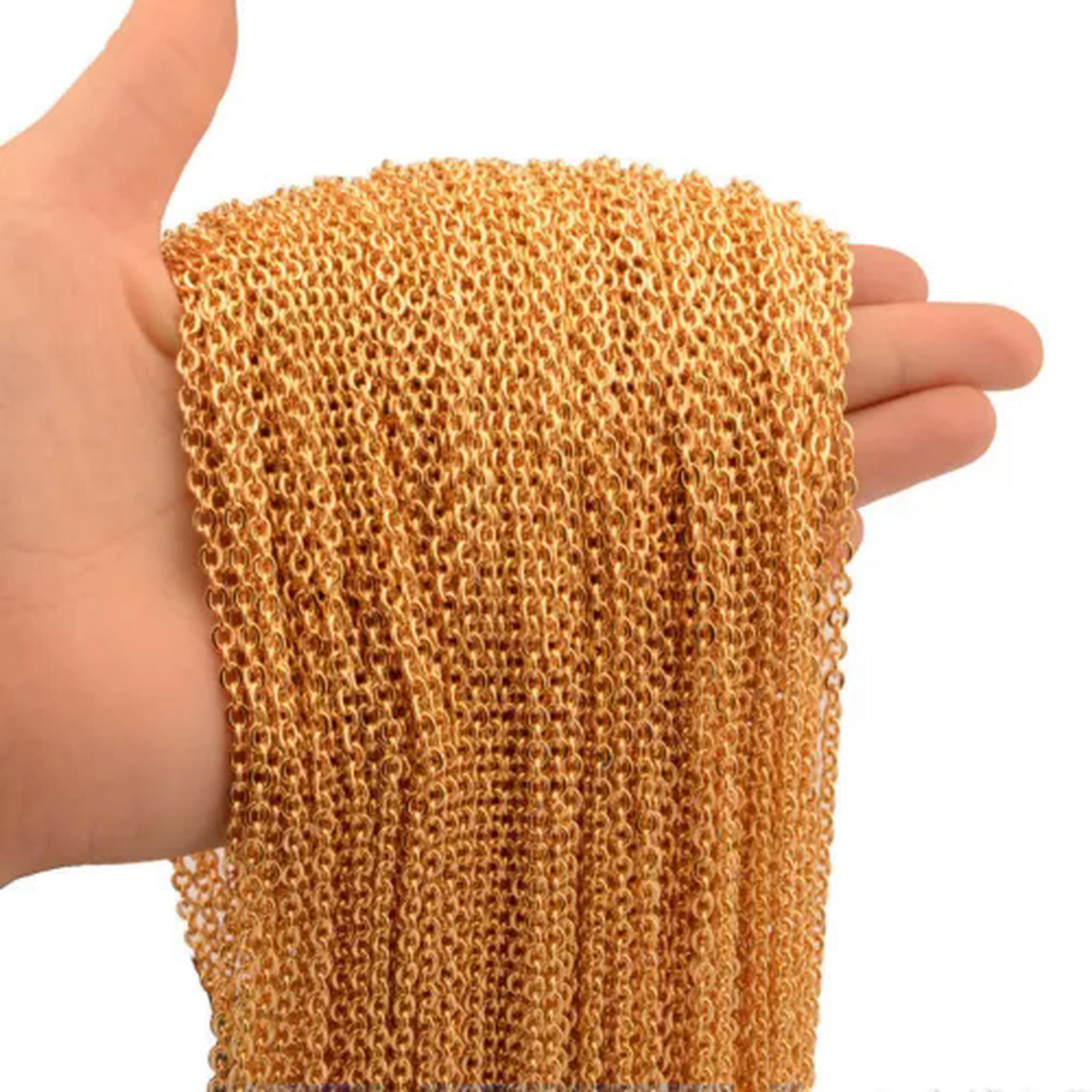 Wholesale In Bulk Anti-Tarnish Gold Stainless Steel Round Strong Rolo ...