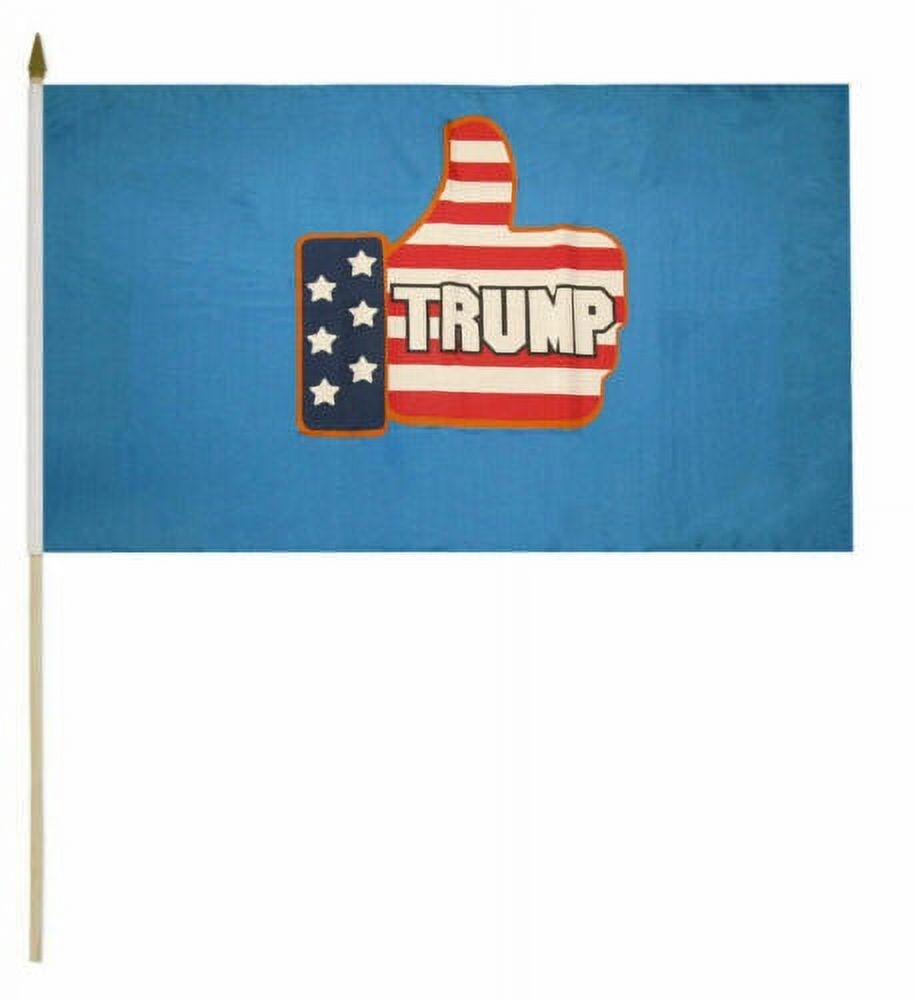 Wholesale Lot 12 Trump 2024 Up Thumbs Up Blue 8x12 Stick Flag Flags ...