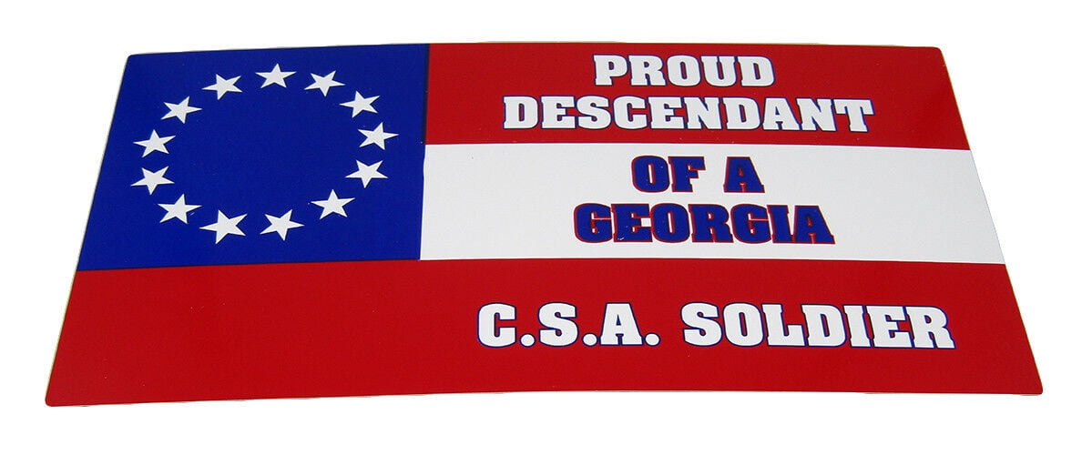 Wholesale Lot 6 Proud Descendant of a Georgia CSA Soldier Decal Bumper ...