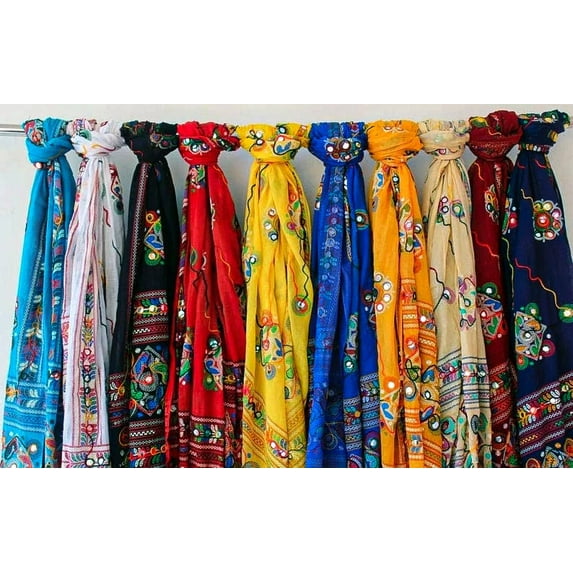 Wholesale Lot Of 1 TO 100 Pcs Indian Wedding Phulkari Dupatta Multi ...