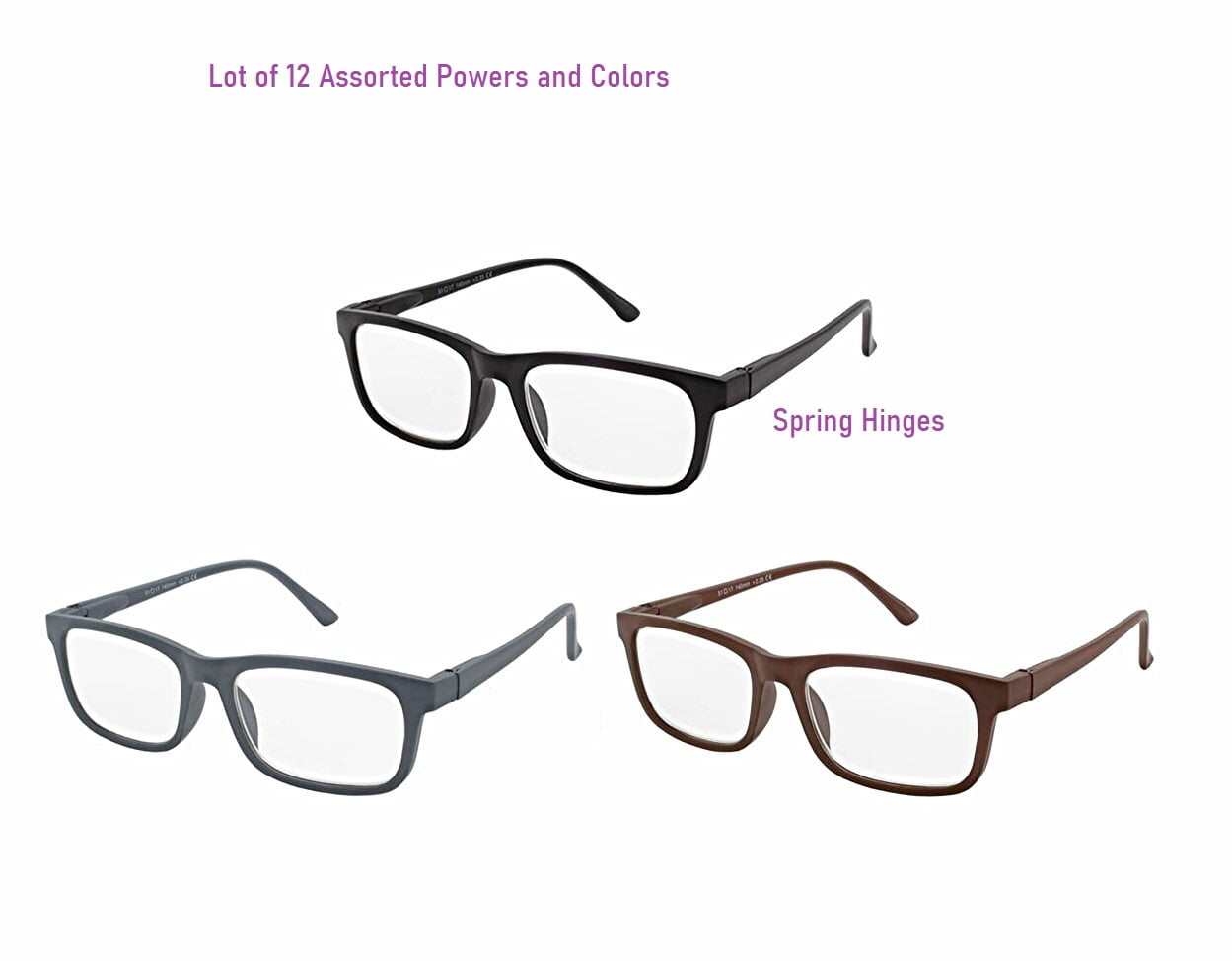 Wholesale Lot of 12 Assorted Reading Glasses Assorted Powers to the ...