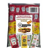Big (3) Bulk Condiment Packets, 150 Single Serve, Ketchup, Mustard ...
