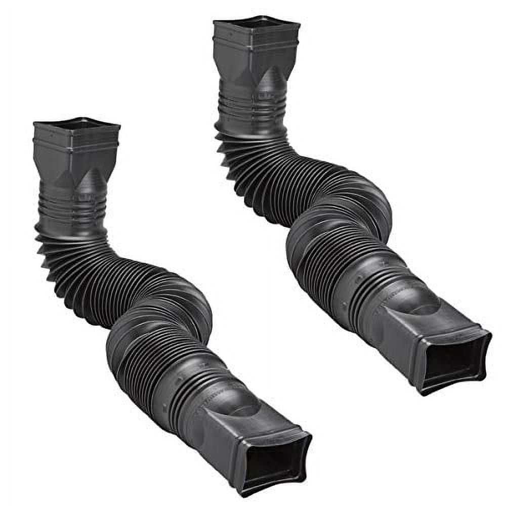 Wholesale Plumbing 2-Pack Black Flex Spout Rain Diverter Water Drain ...