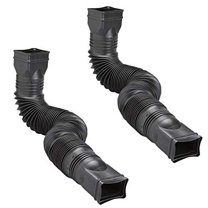 HXXF 2-Pack Flexible Rain Gutter Downspout Extensions, Water Diverter ...